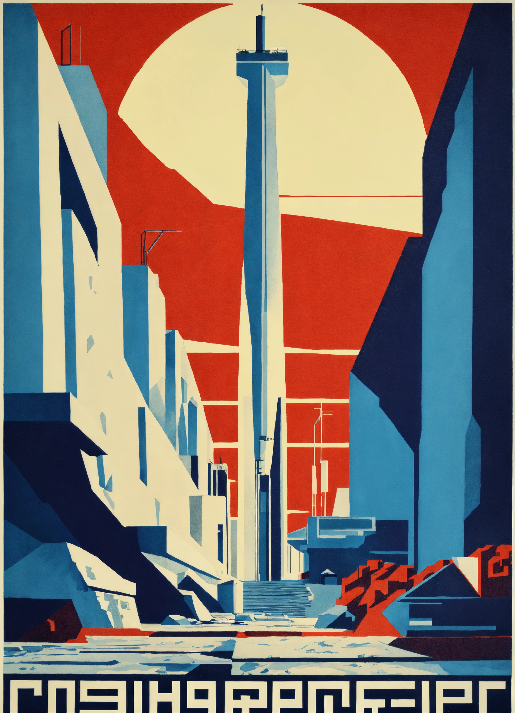 Lexica - Brutal Soviet poster of constructivism, quarry, arctic ...