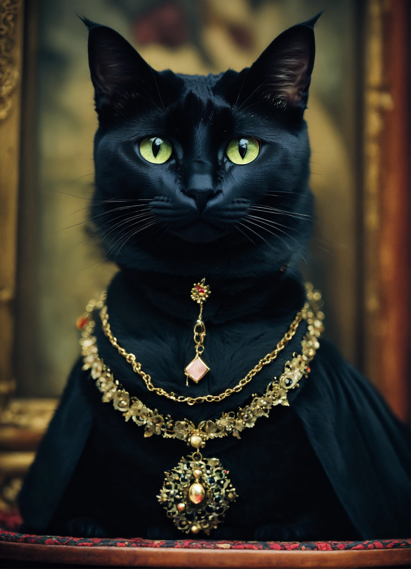 Lexica - Cats wearing Goth Fashion.