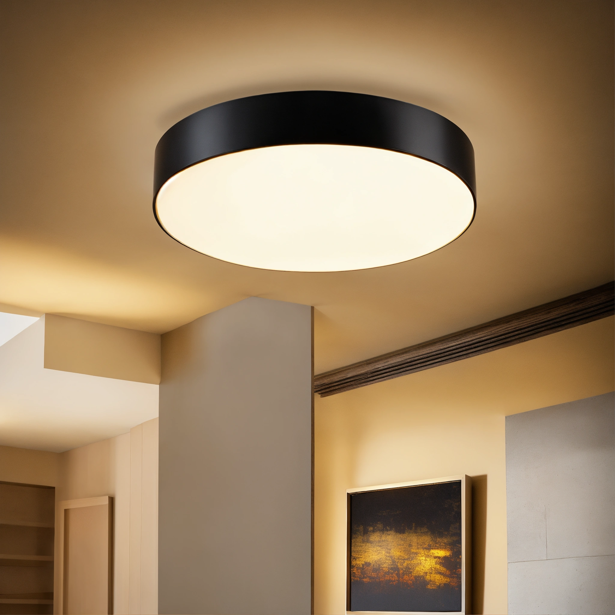 Lexica - A photo of a ceiling light. The ceiling light is a modern ...