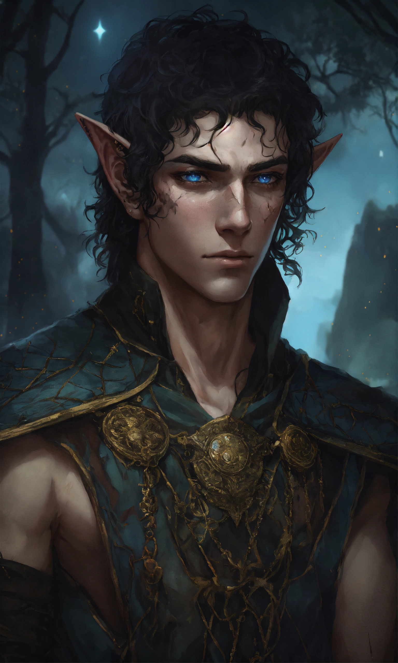 Lexica - Fantasy portrait of a gaunt male elf, sickly thin, scrawny ...