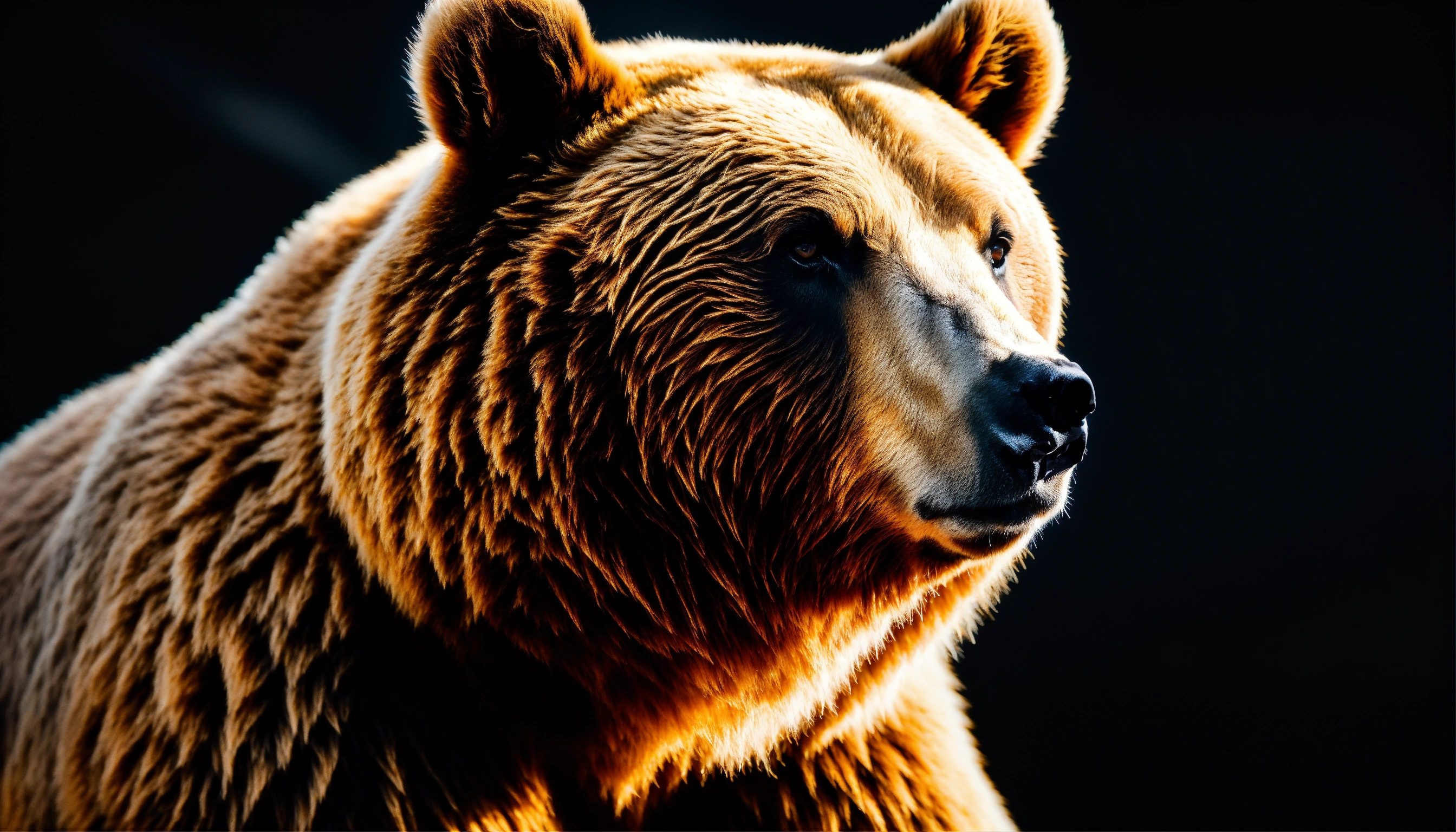 Lexica - Close up of a bears head and face. Show his whole head. light ...