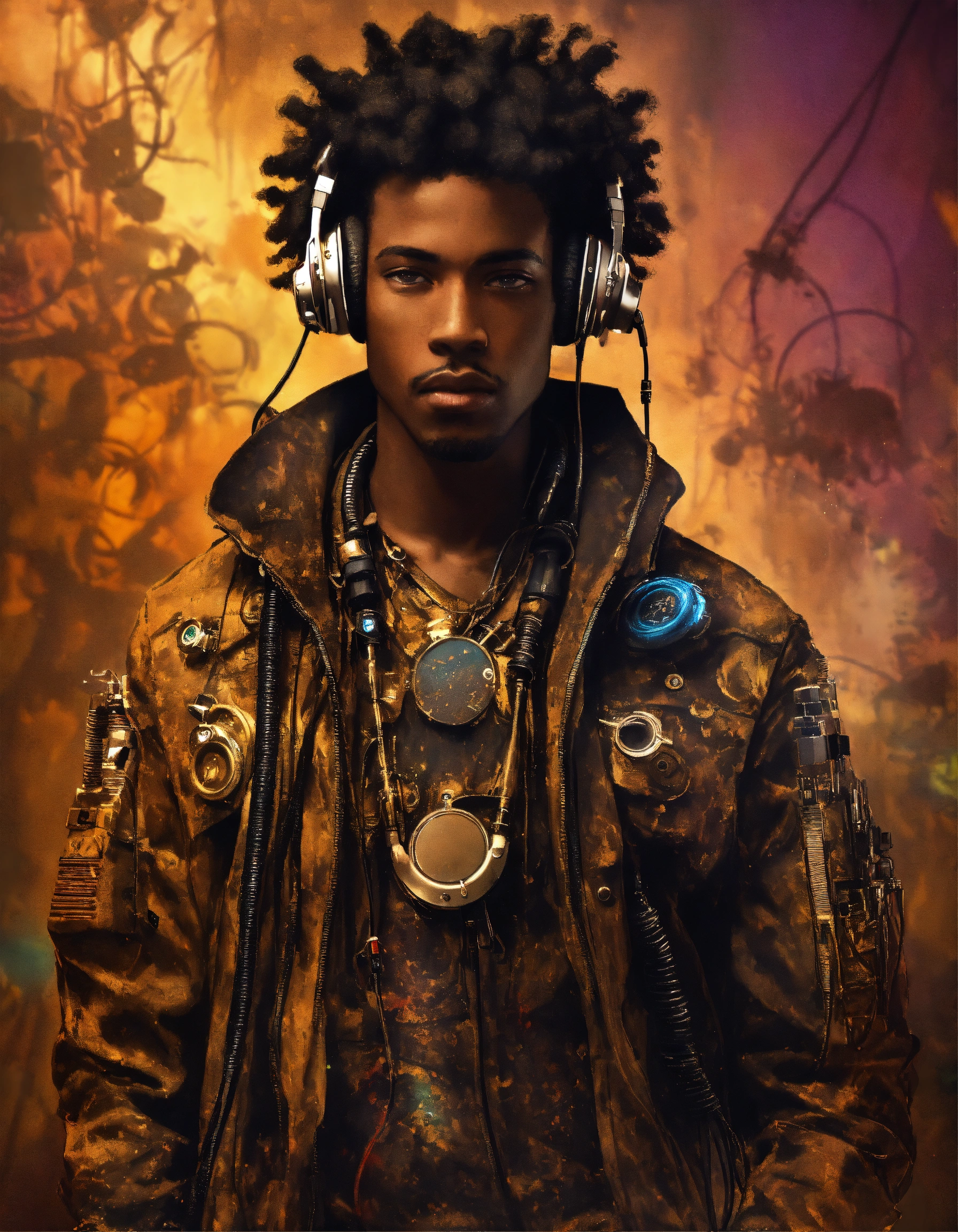 Lexica - Full body rendition of a Gothic-punk African American deep ...