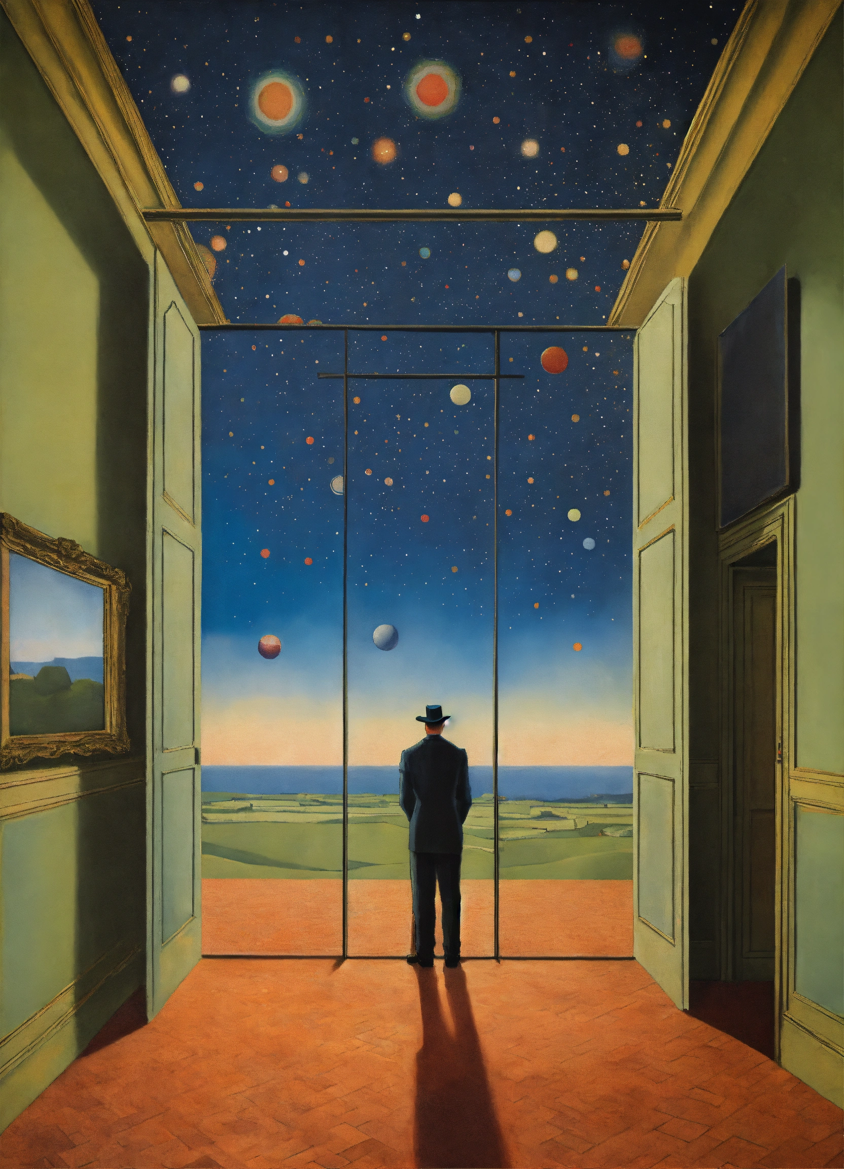 Lexica - Outline of small human body gazing into the 4 corners of the ...