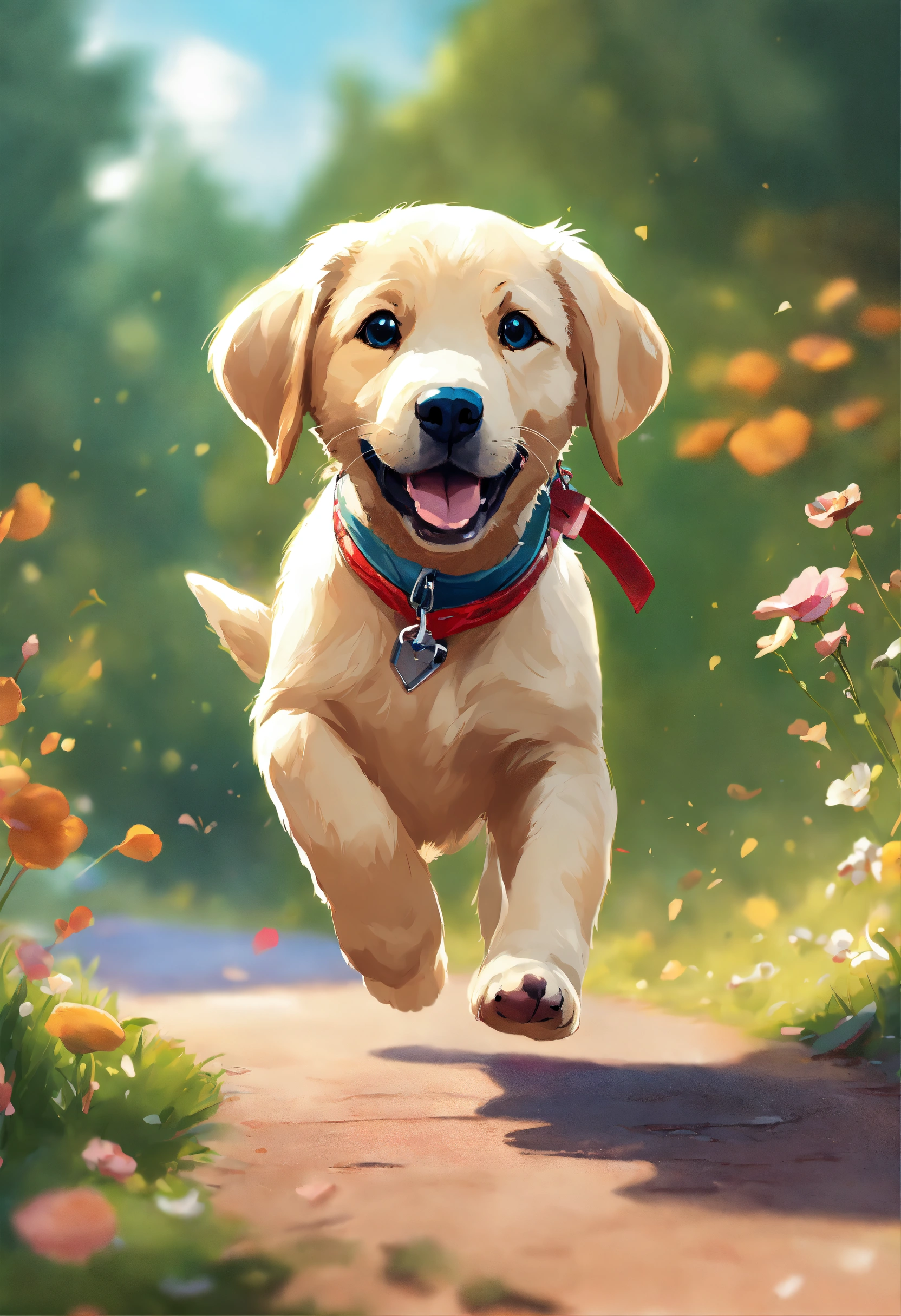 Lexica - CUTE AND ADORABLE CARTOON PLAYFUL LABRADOR RETRIEVER PUPPY ...