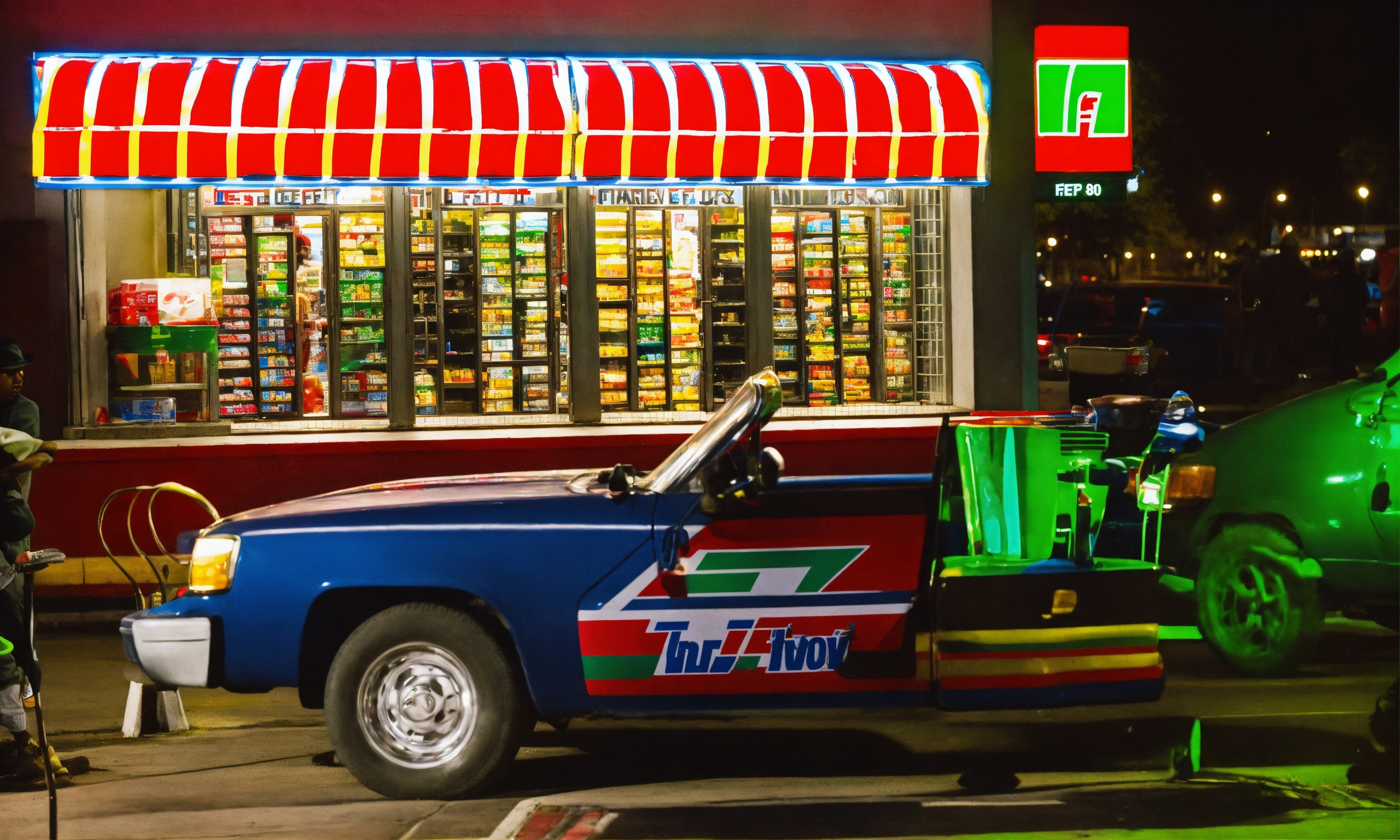 Lexica - America freeing slaves 7-eleven 80s