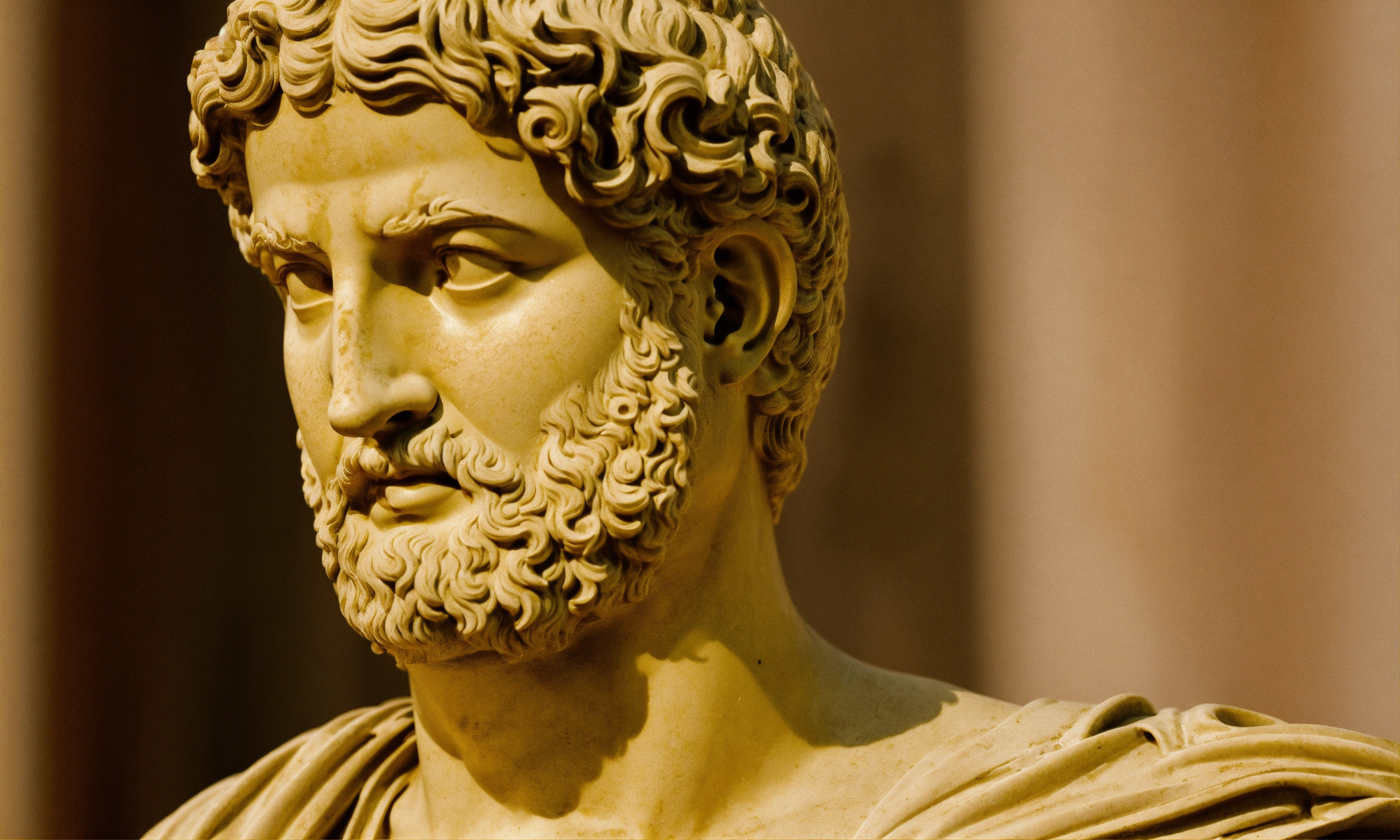 Lexica - Close up of a ancient Greek stoic