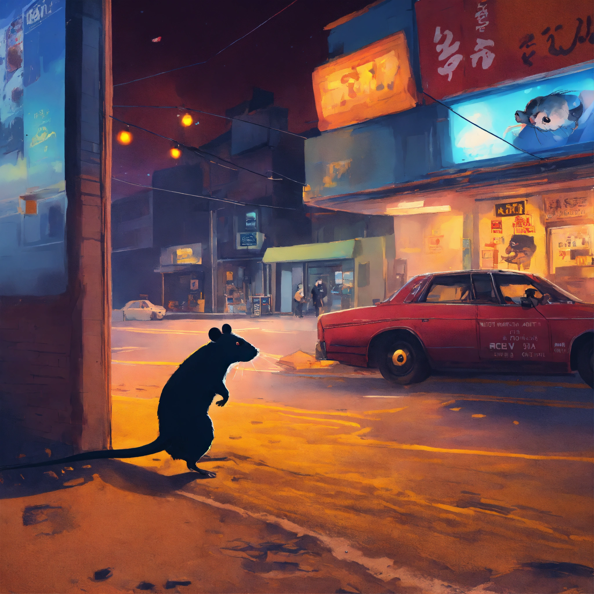 Lexica - Cctv footage, rat, bounce rat, night, hip hop