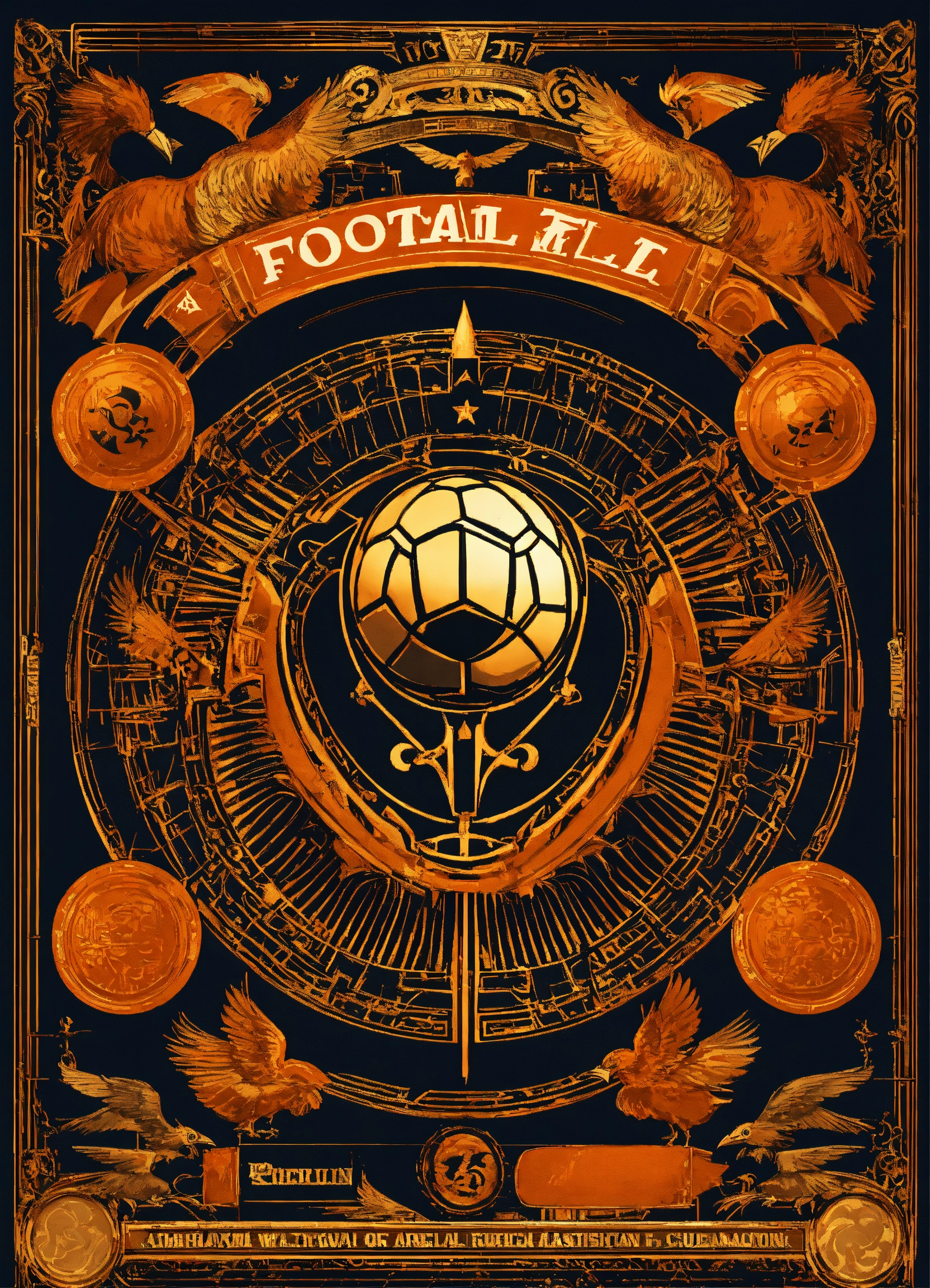 Lexica - Football poster. football attributes. Flags, stadium, gates ...