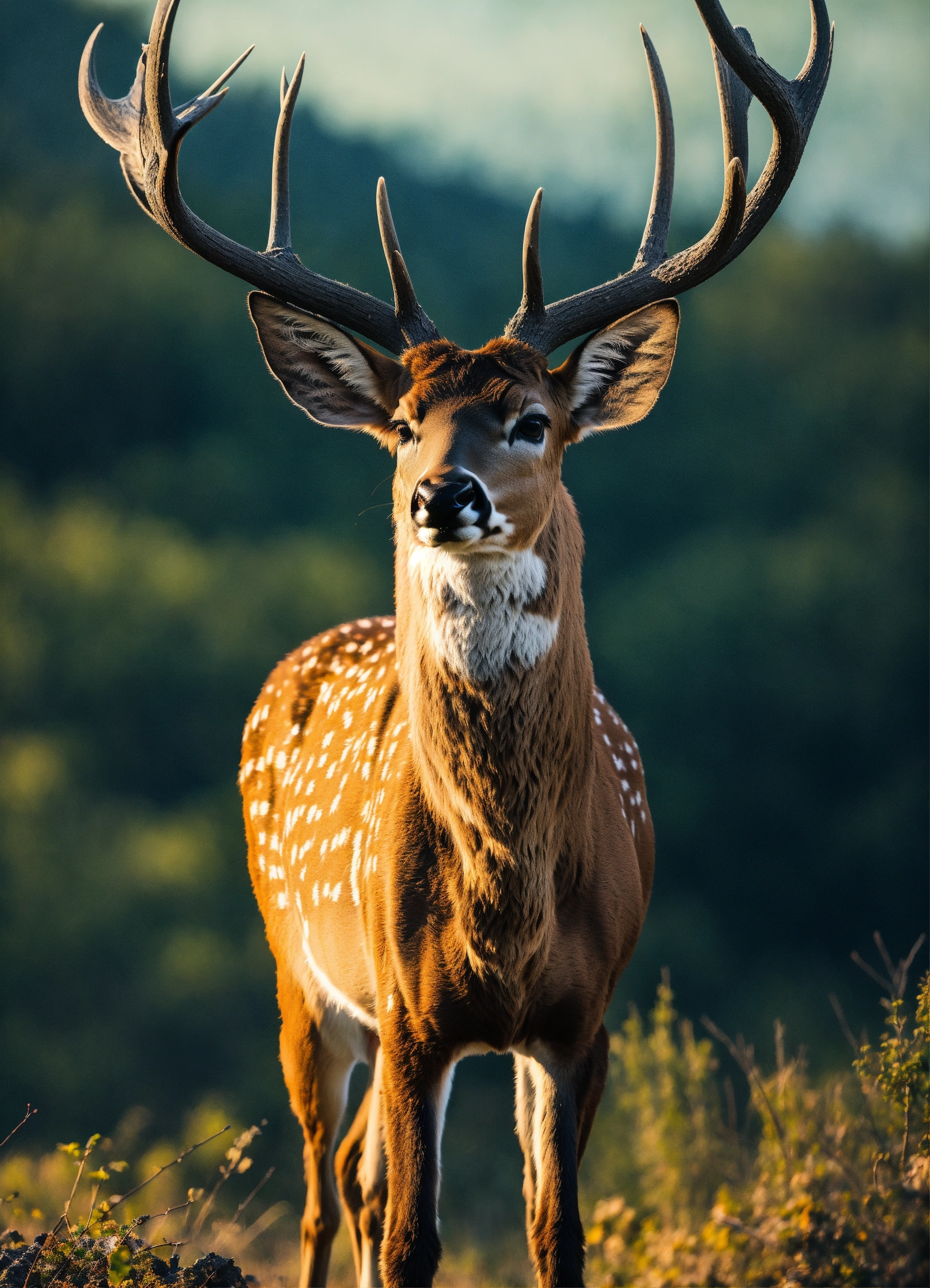 Lexica - Deer standing up with mini gun