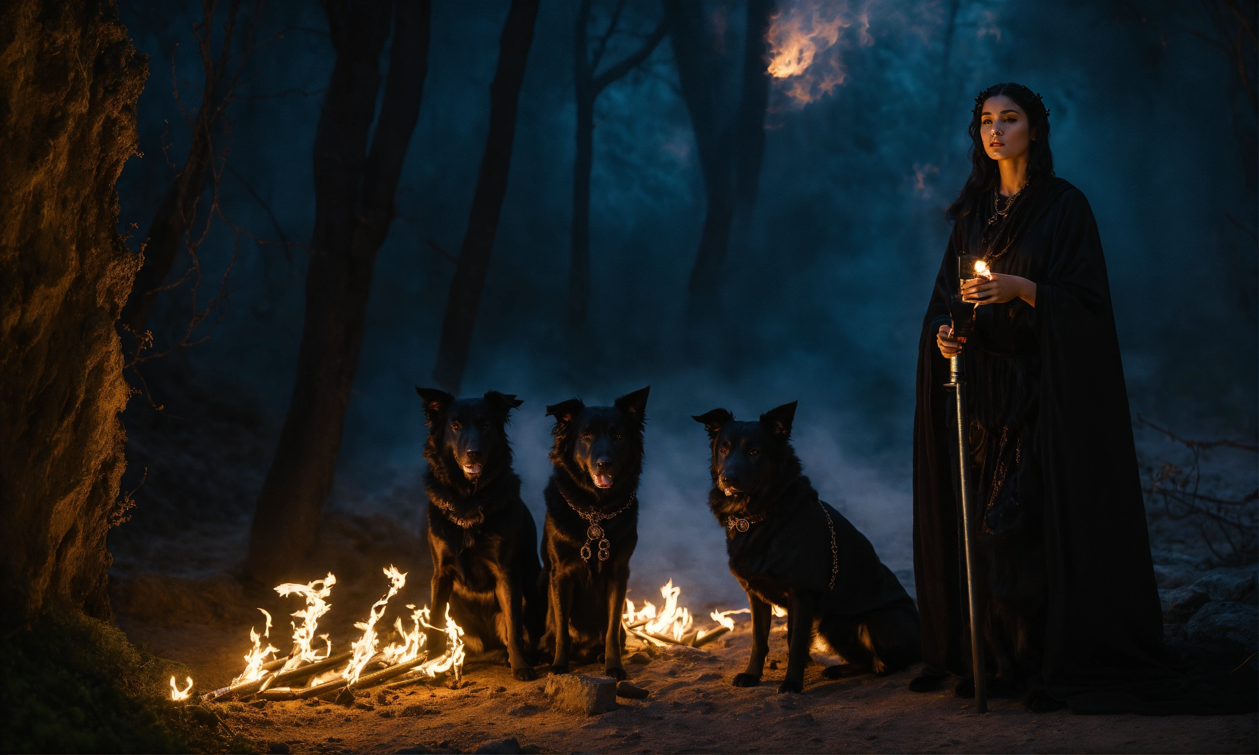 Lexica - Greek mythology, goddess Hecate in the underworld, black hair ...