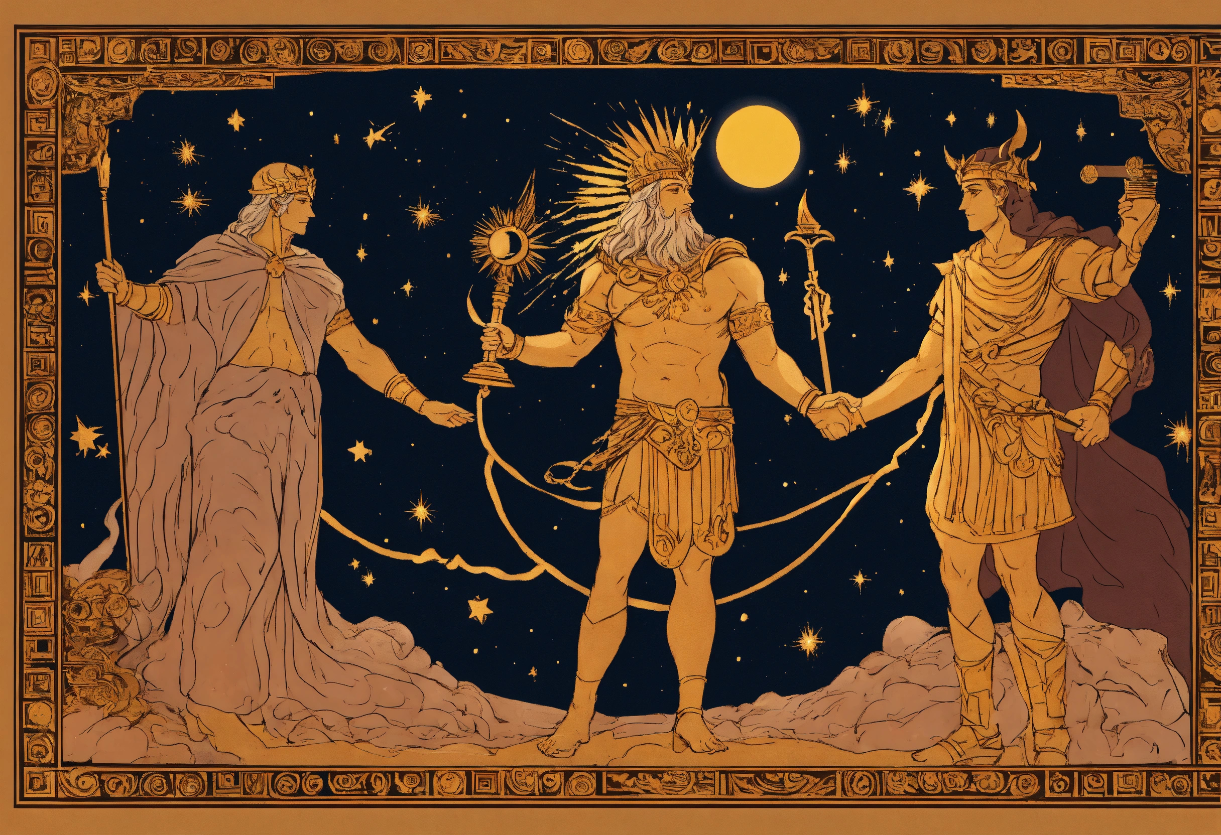 Lexica - In a background of stars, a hooded Hades, the god of Darkness ...