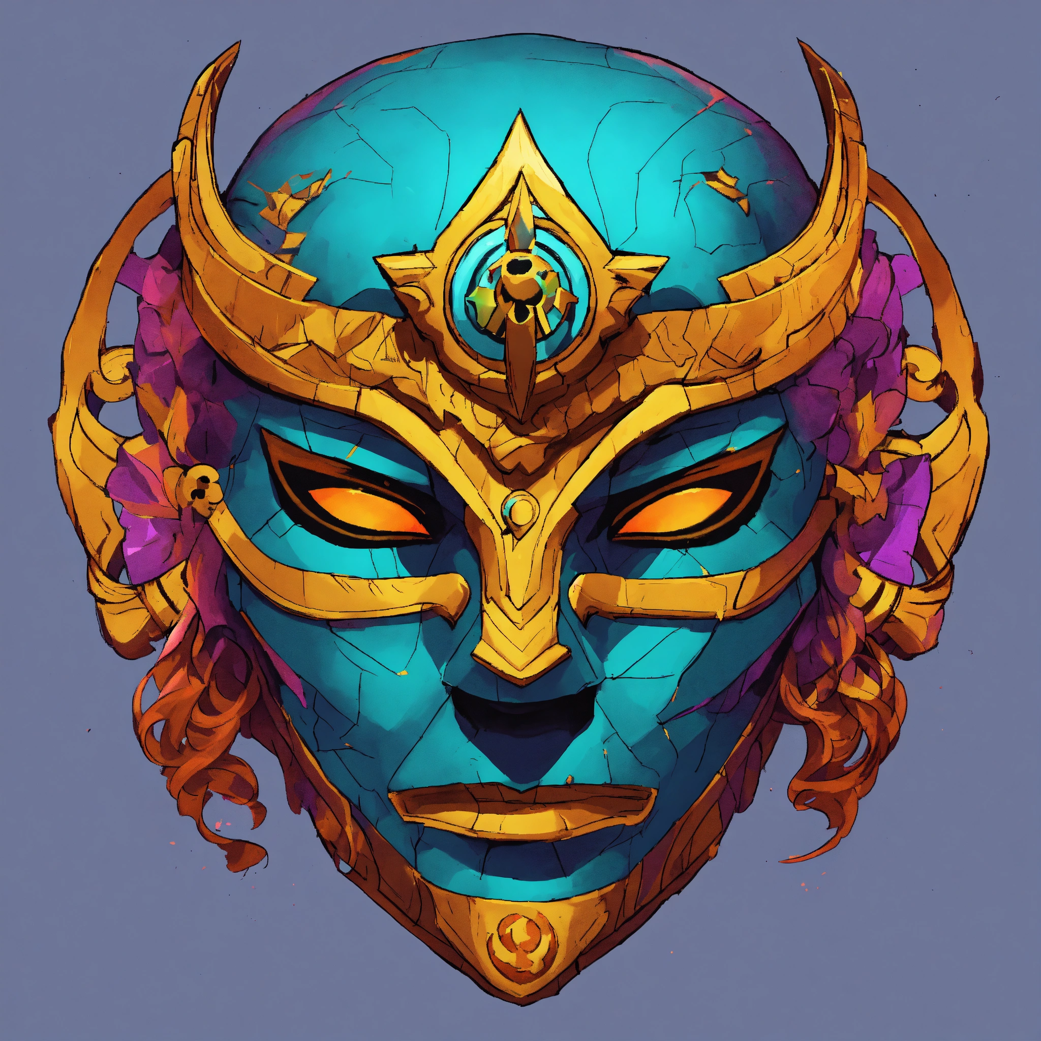 Lexica - A mask of silence. A single full scale colorful image of an ...