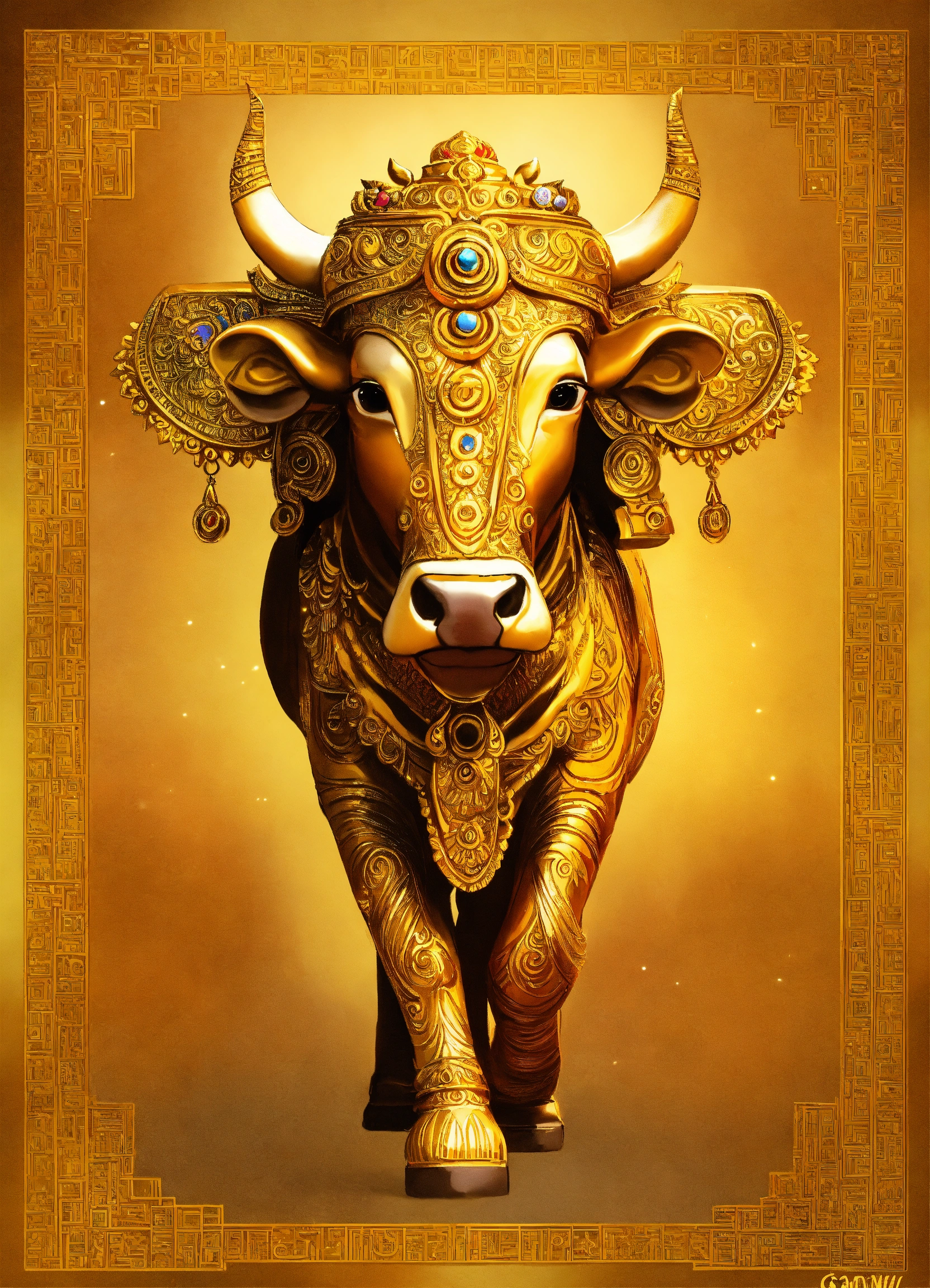 Lexica - Kamdhenu cow, Golden, sanatan dharma's Divine Character,