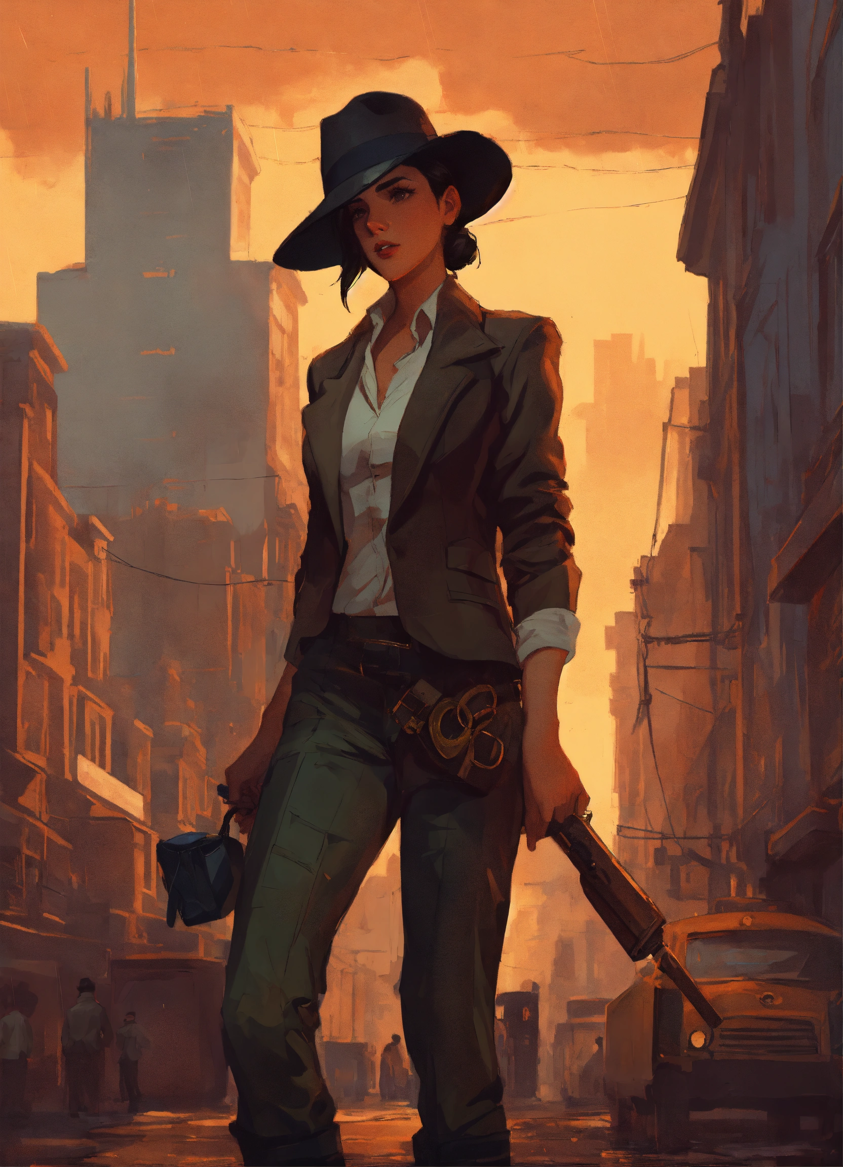 Lexica - Highly detailed portrait of a sewer emo punk lady mercenary ...