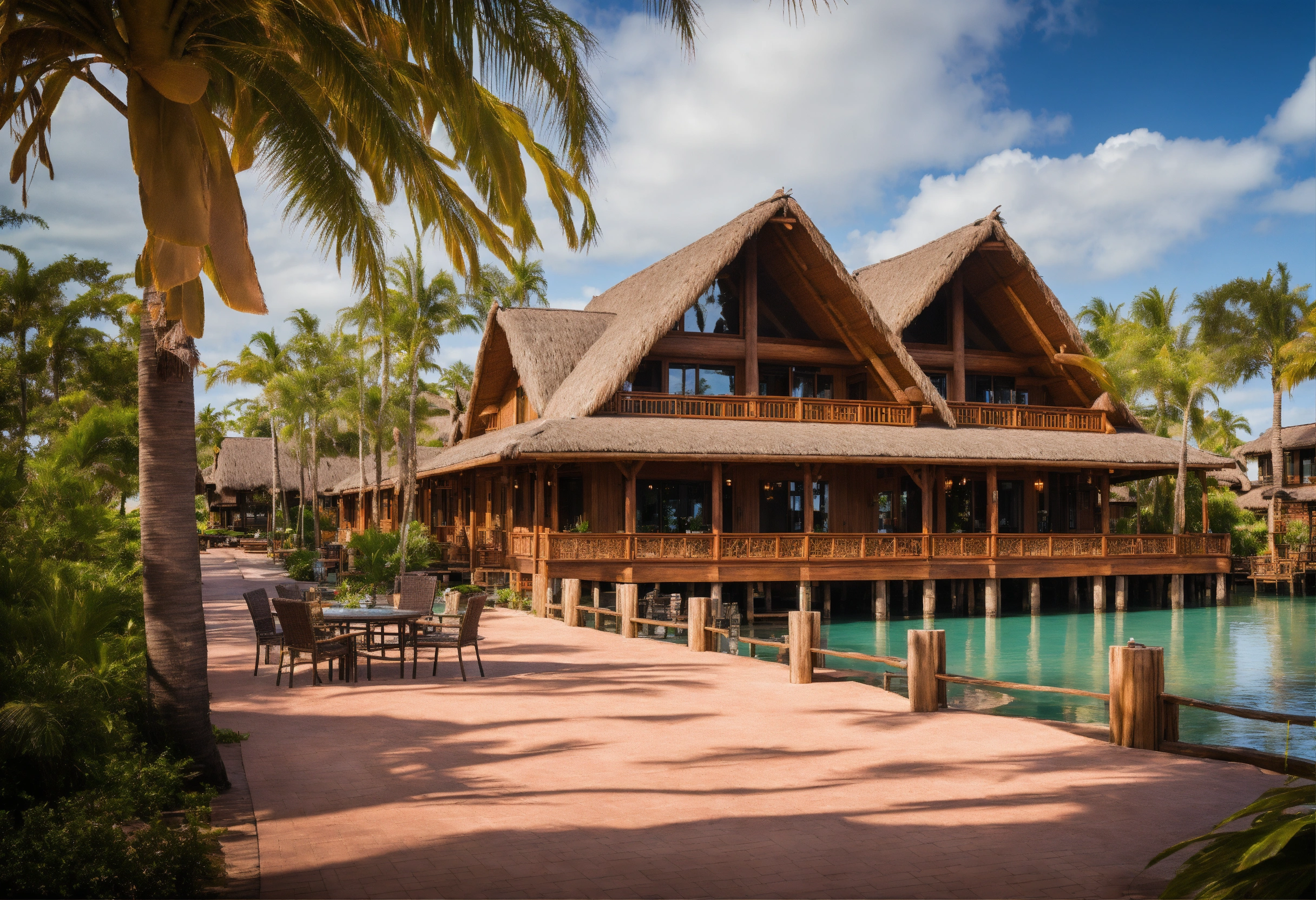 Lexica - Polynesian village house, big veranda, Polynesian village ...