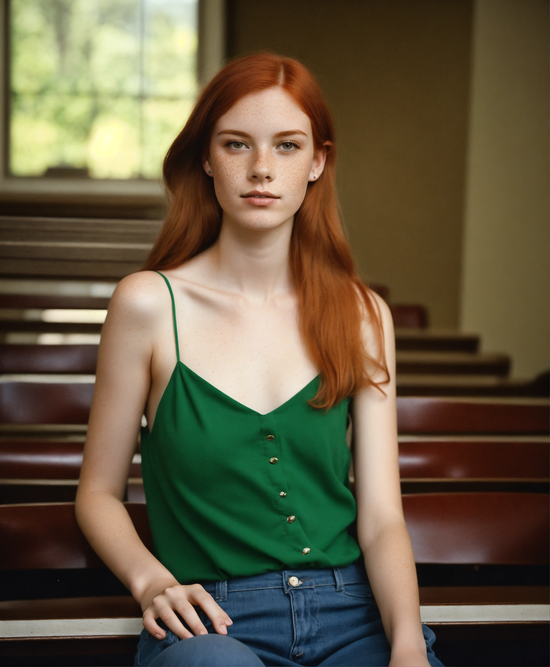 Lexica - Realistic photo of a tall and skinny twenty-year-old redhead ...