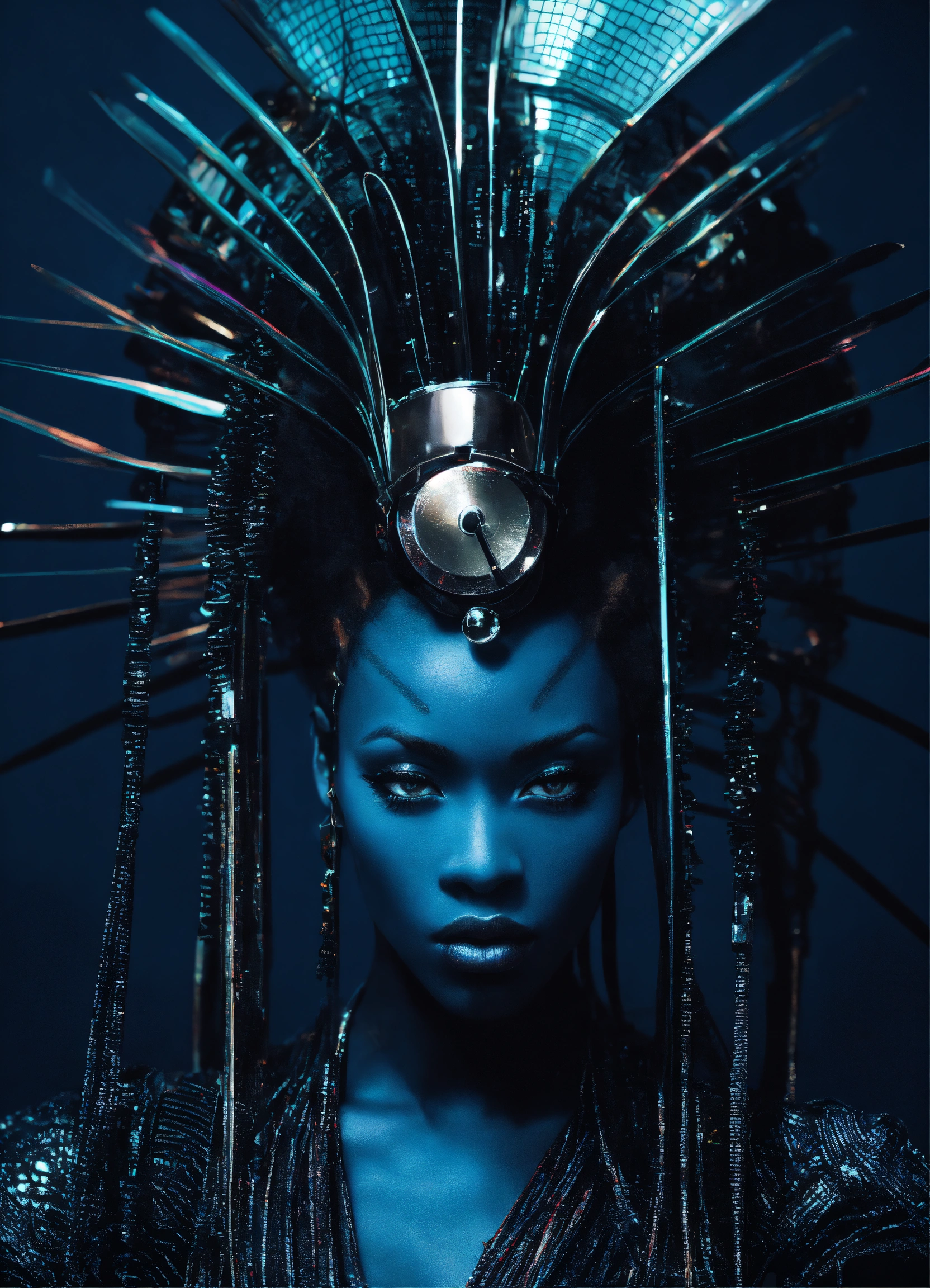 Lexica - Black woman, in futuristic high fashion year 3000, avant-garde ...