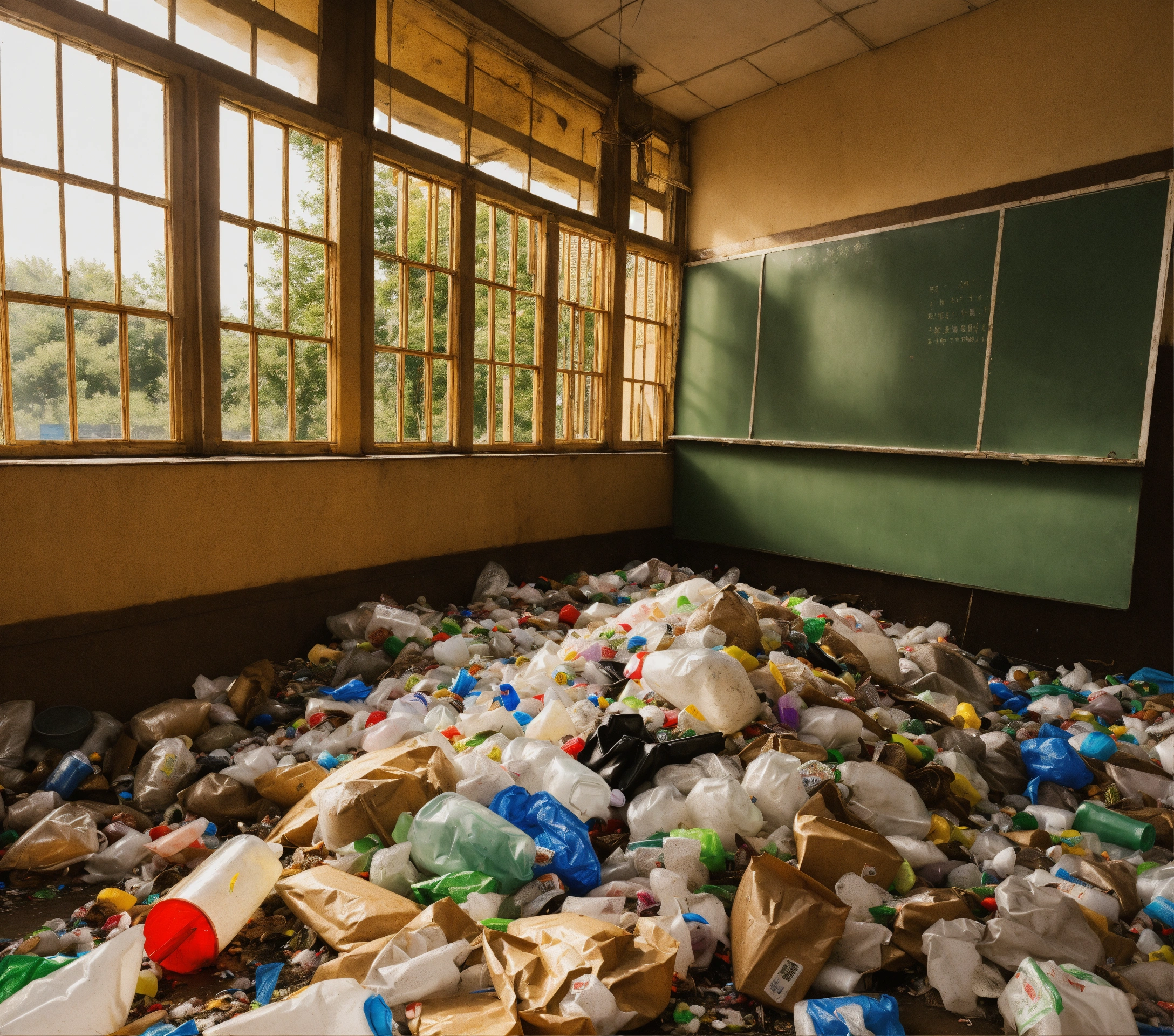 Lexica - Plastik trash in school