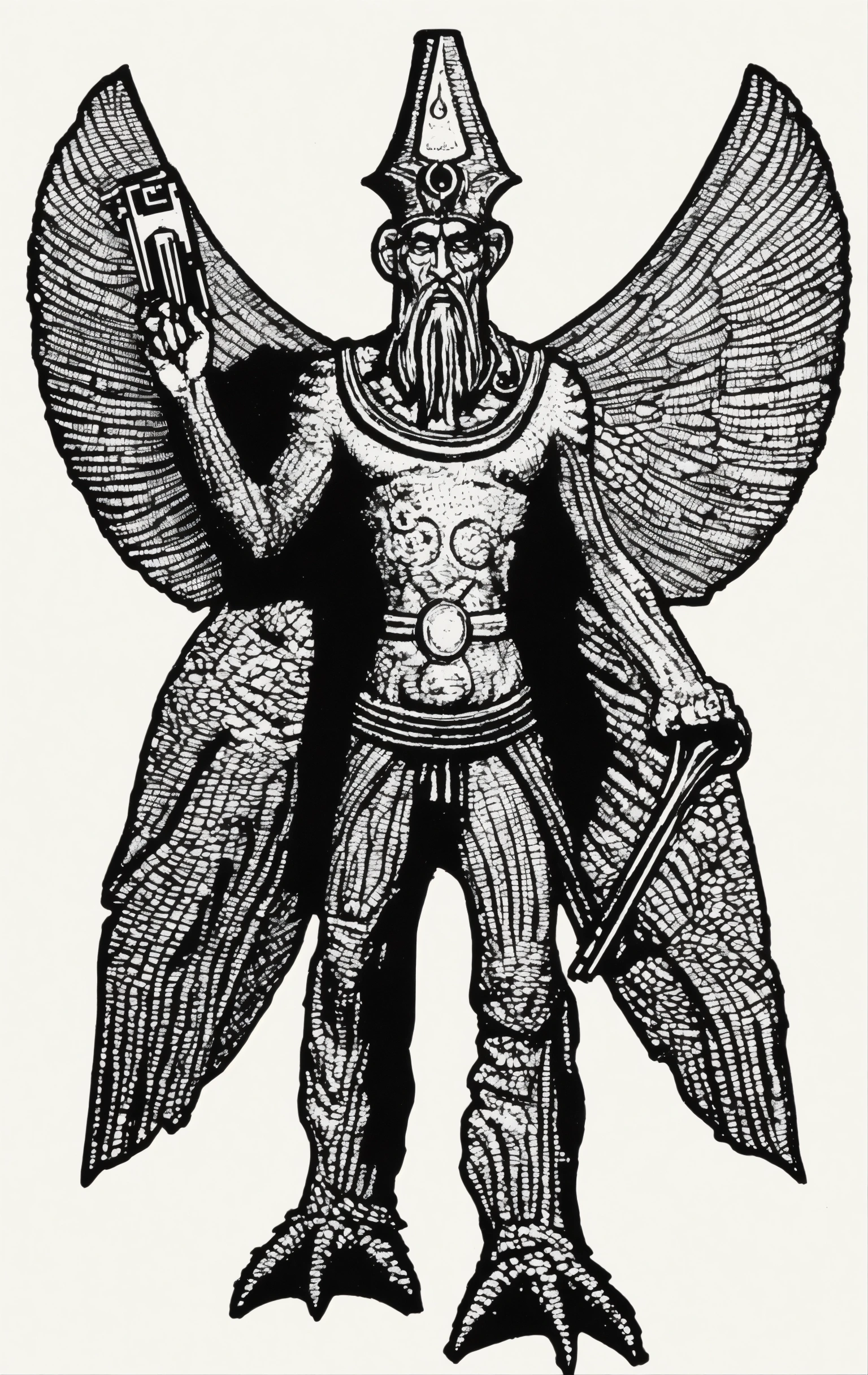 Lexica - Create an illustration by Jacques Tardi featuring Pazuzu the ...