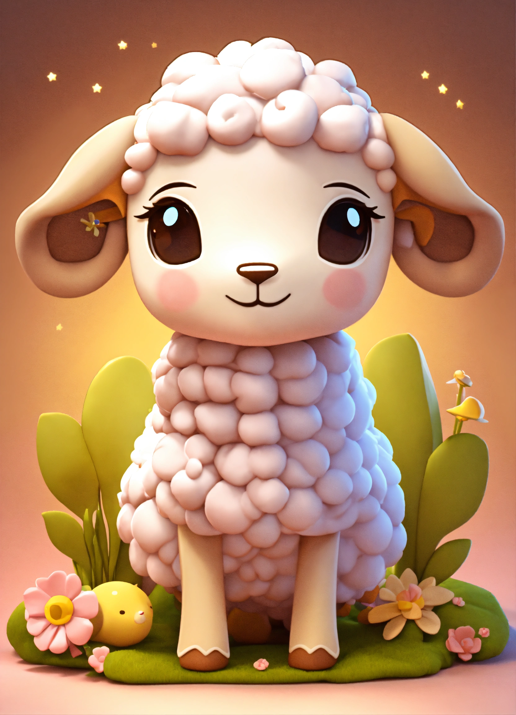 Lexica - Cute sleep sheep chibi cartone style , 3d, unity
