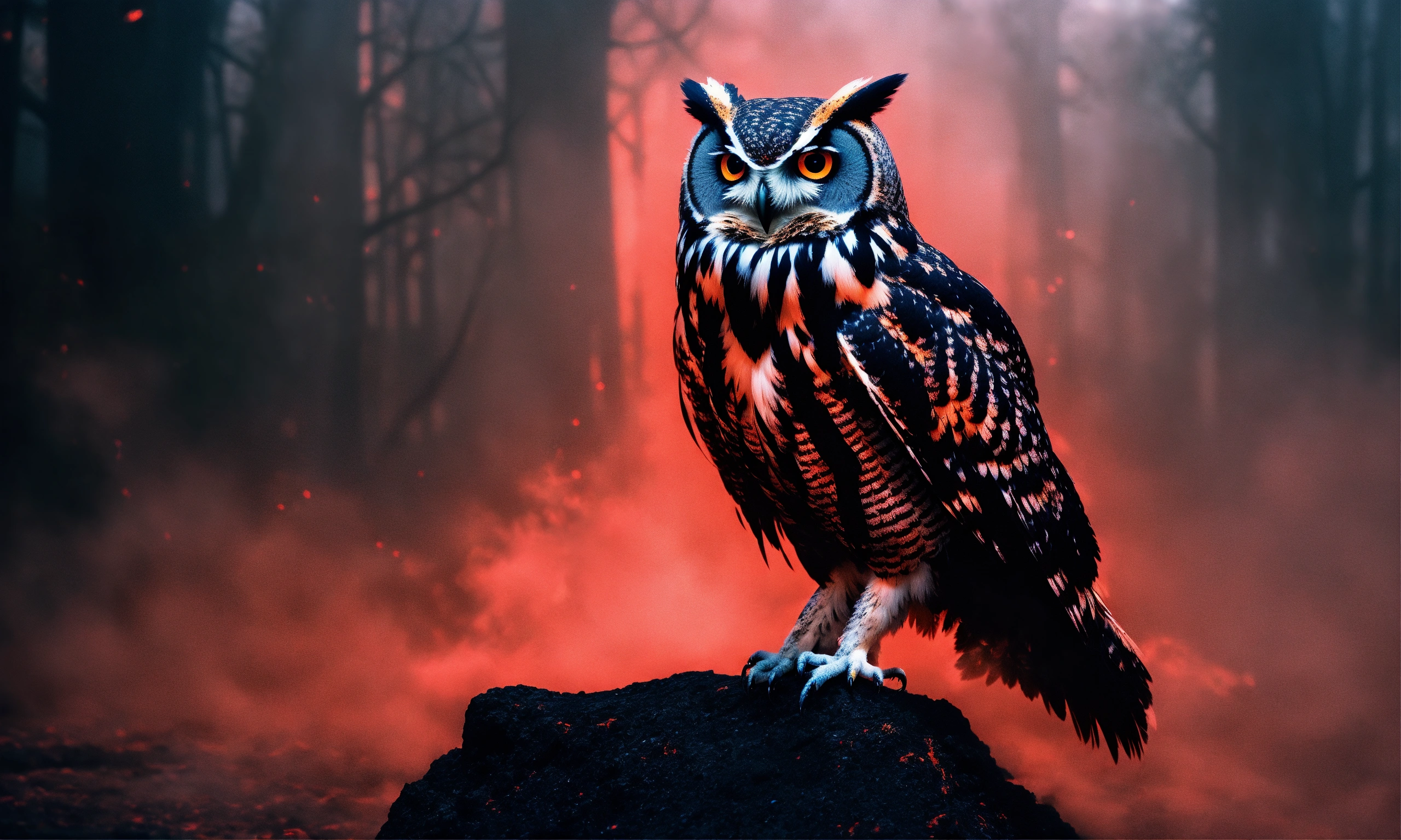 Lexica - Evil ferocious extraterrestrial predator owl in a lot of fog ...