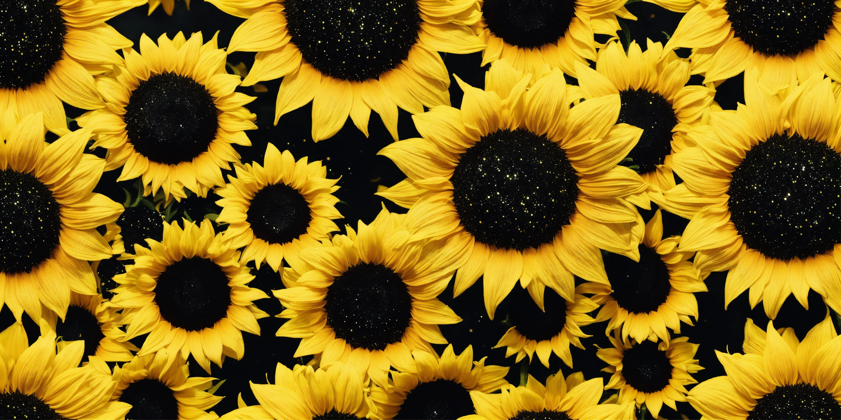 Lexica - Sunflower 4d, black glitter, glitter details