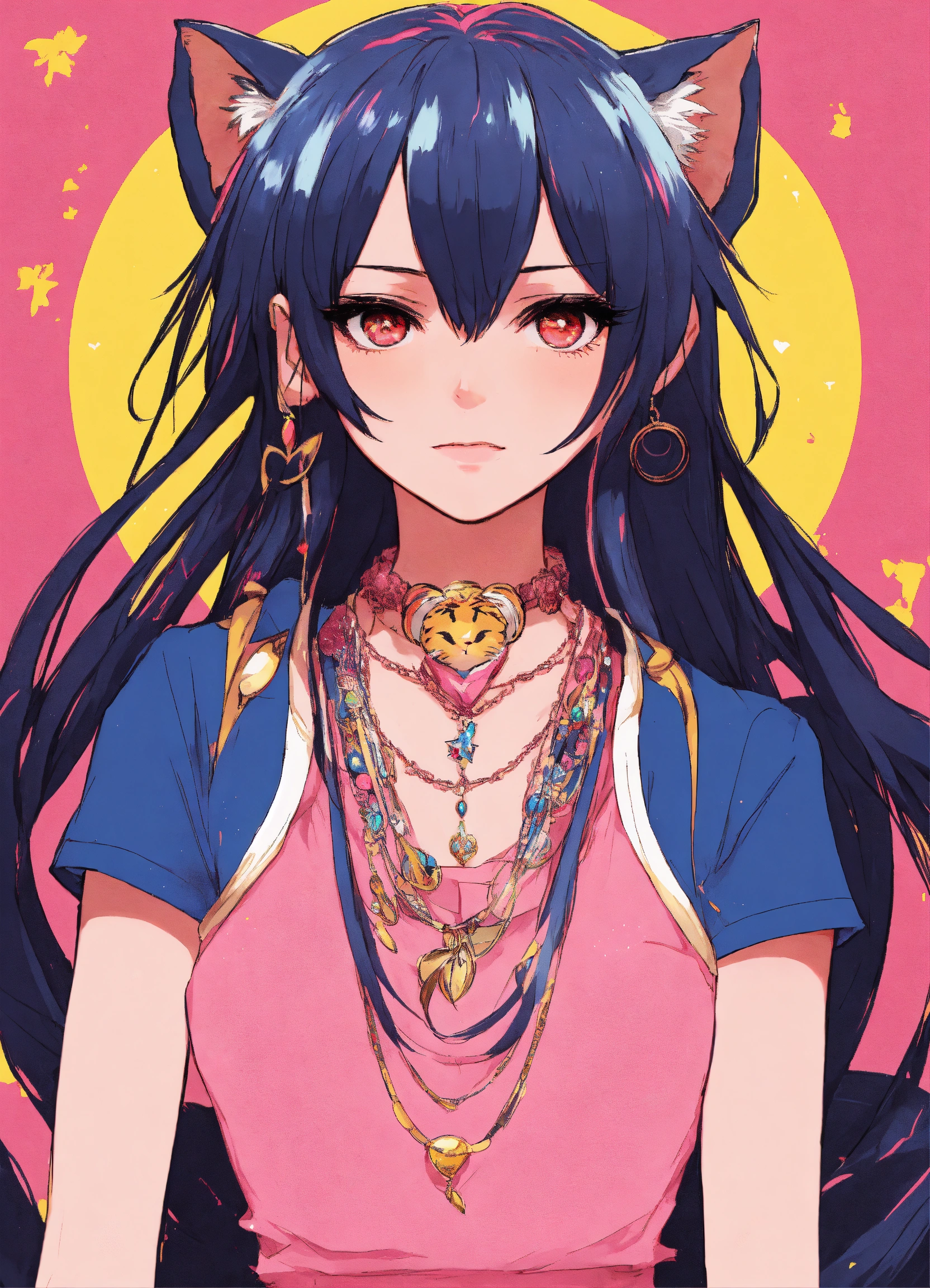 Lexica - A transgender Magical girl with emo cut black hair, streak in ...
