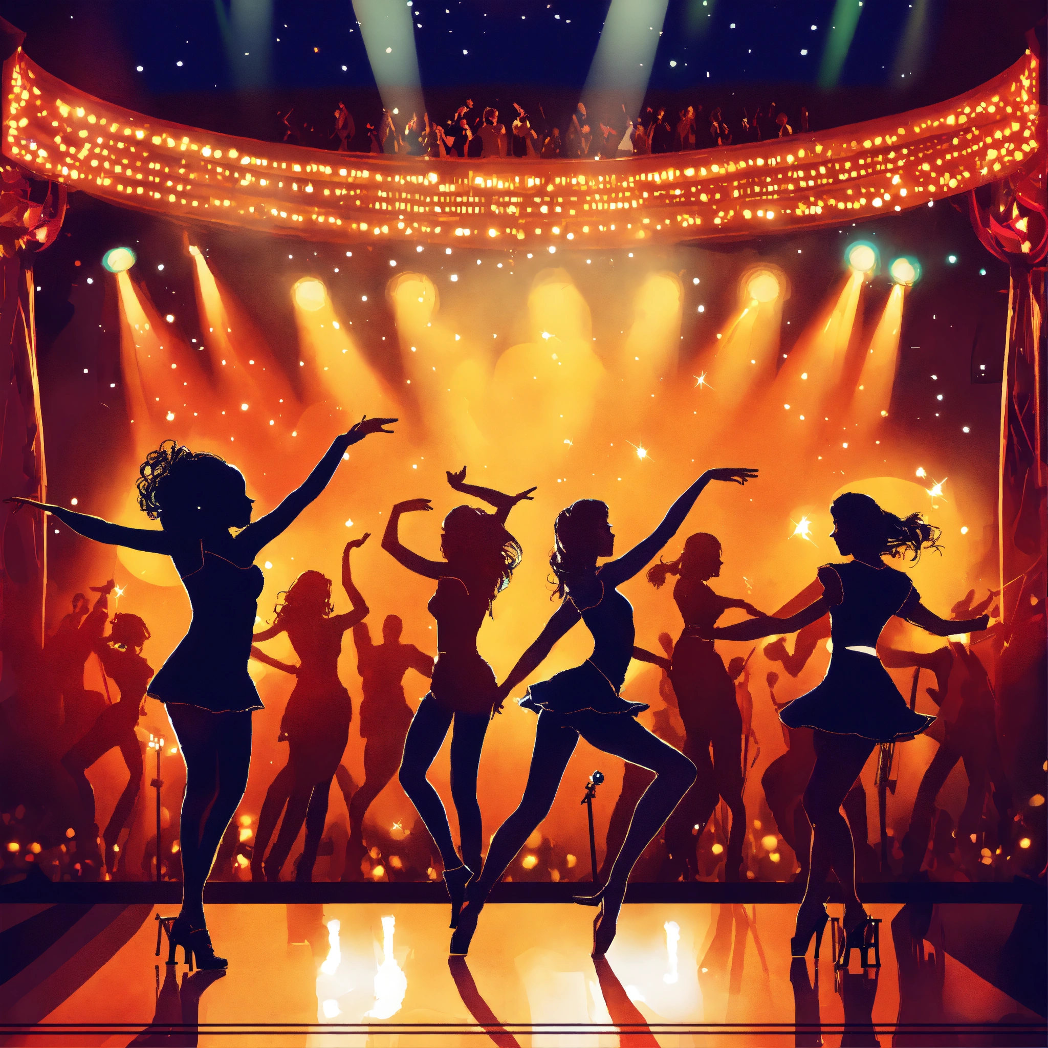 Lexica - A dance and musical concert poster with stage view. Include ...
