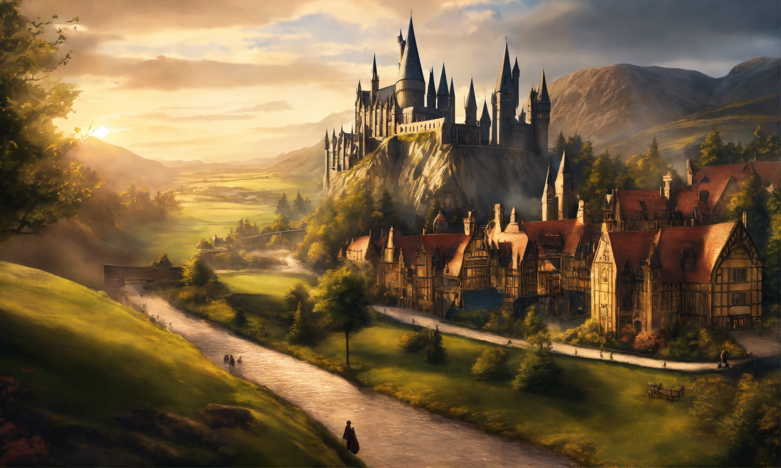 Lexica - Landscape background without building , Harry Potter universe