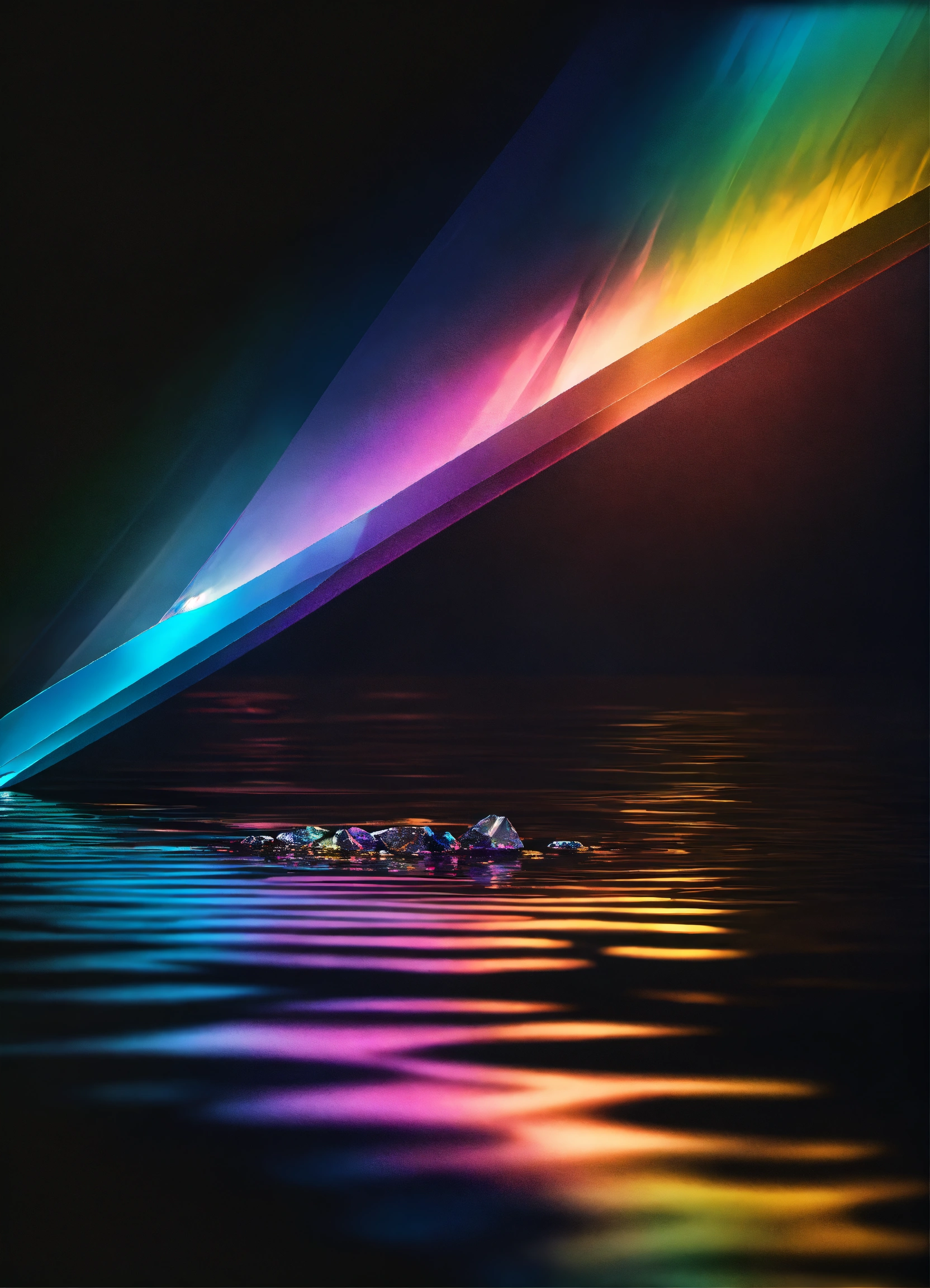 Lexica - Hyper realistic opaque rainbow crystal rays of light ...
