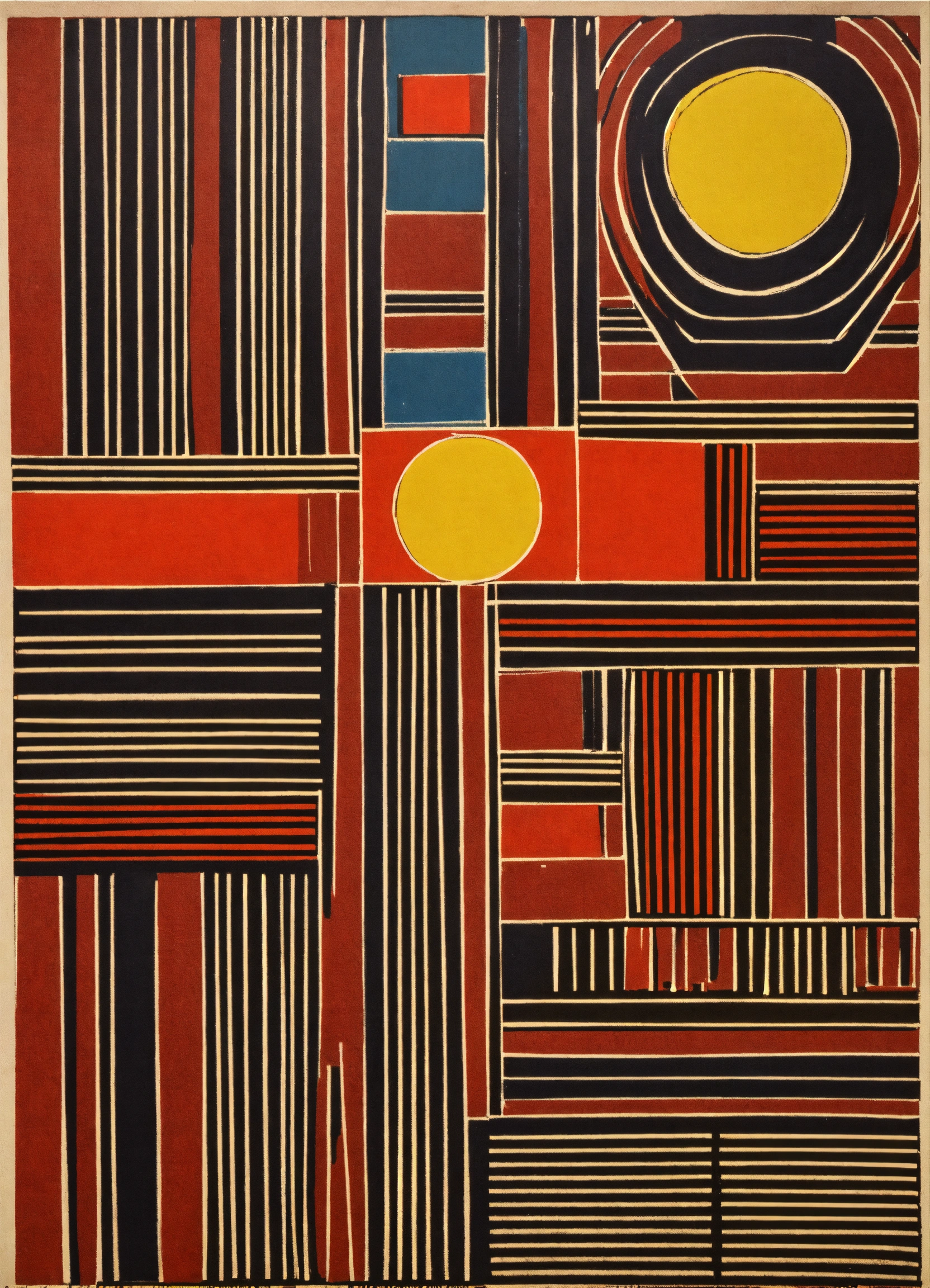 Lexica - Linocut, abstract art, drawing in the style of Emil ruder