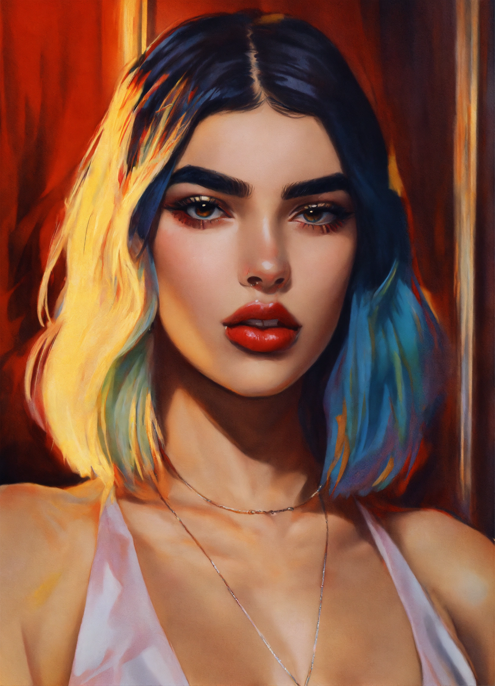 Lexica - Portrait of dua lipa, Vampirella realist