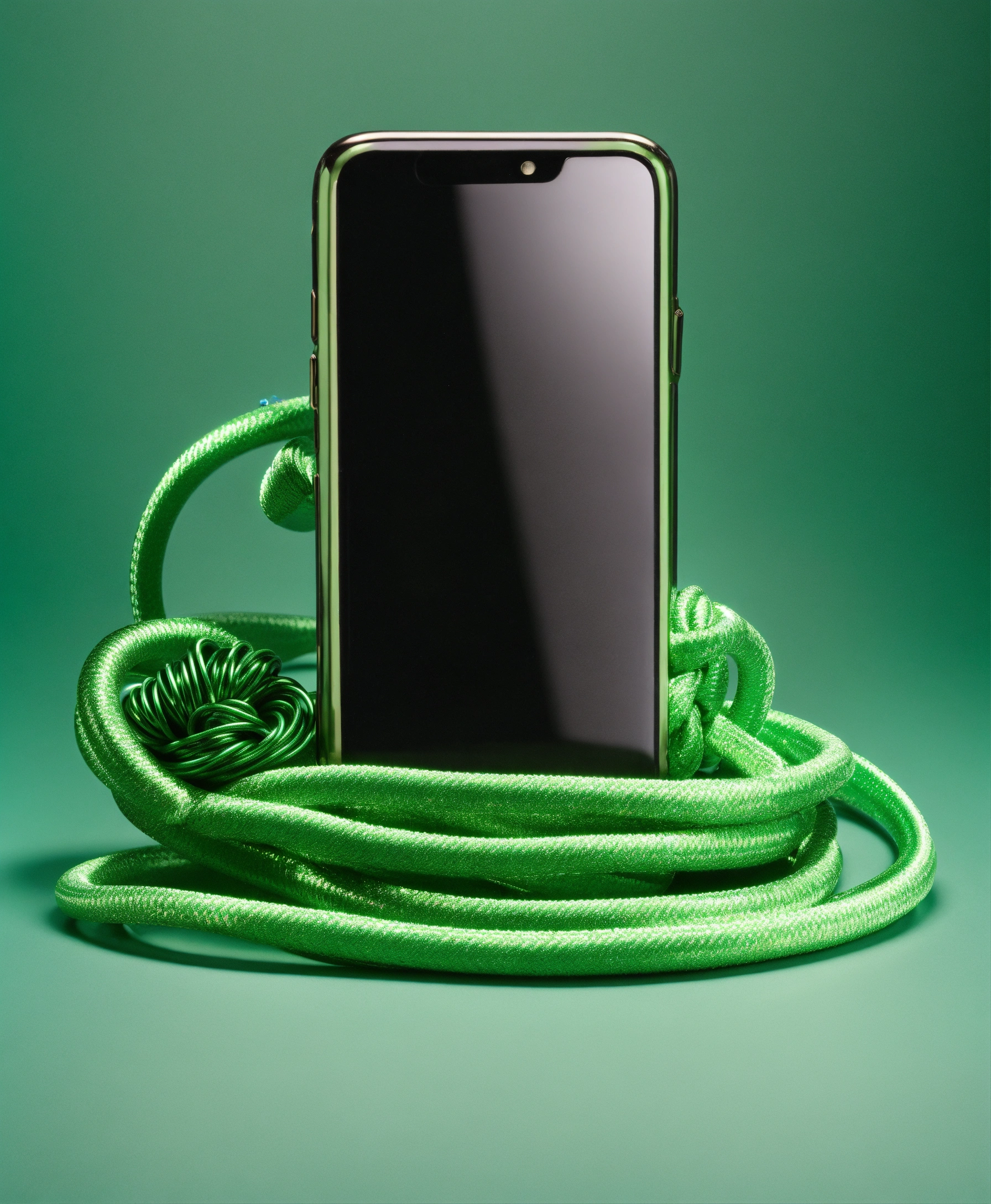 Lexica - No floor! suspended secure green bungee cords in knot wrapped ...