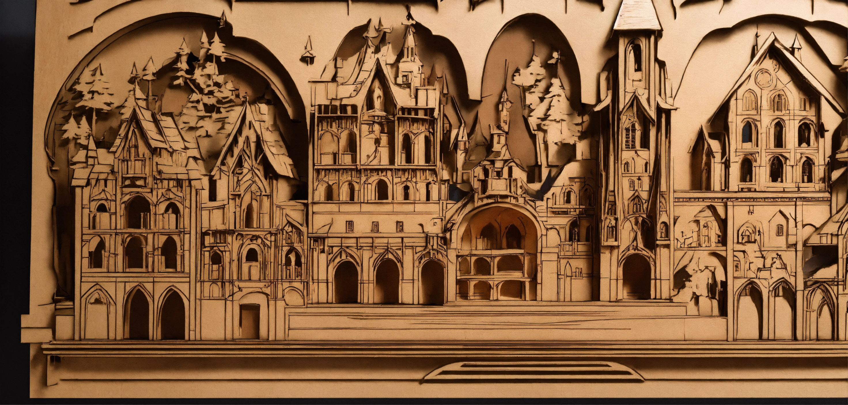 Lexica - Plywood kraft layered Advent wreath detailed of german ...