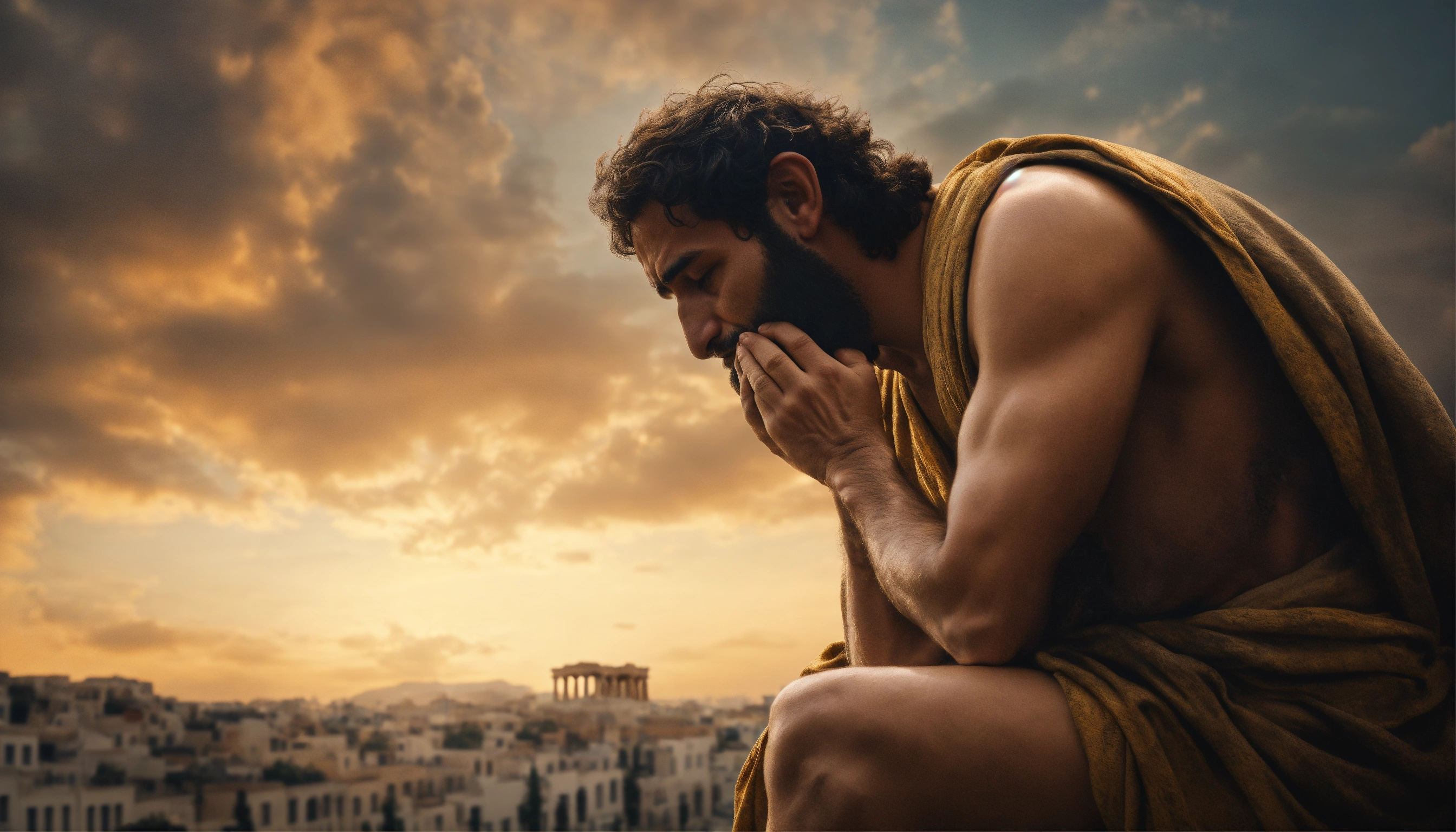 Lexica - Man from ancient Greece, poor, face and hand turned up to the ...