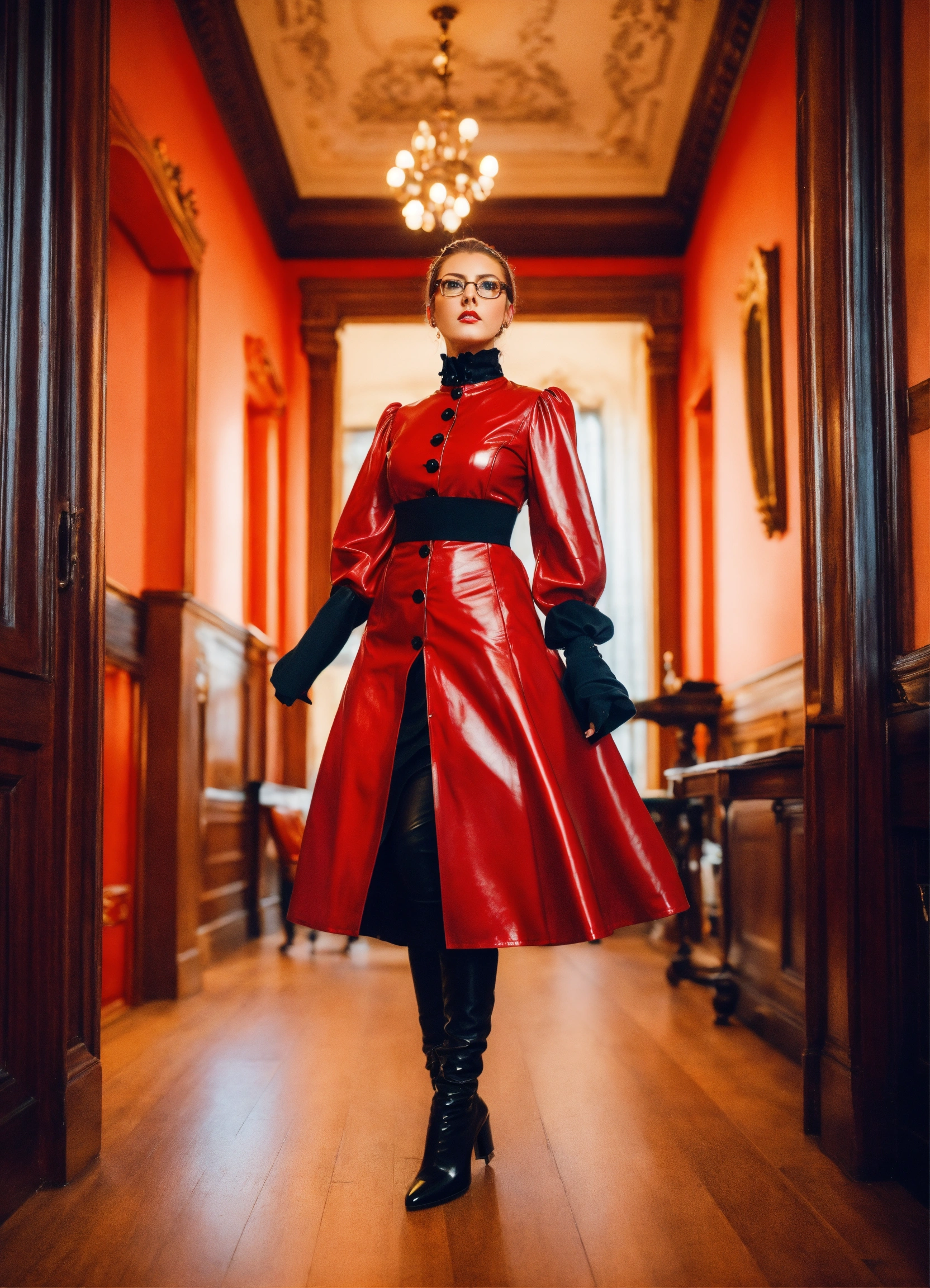 Lexica - Worm's eye view, stunning female german mistress model, strict ...