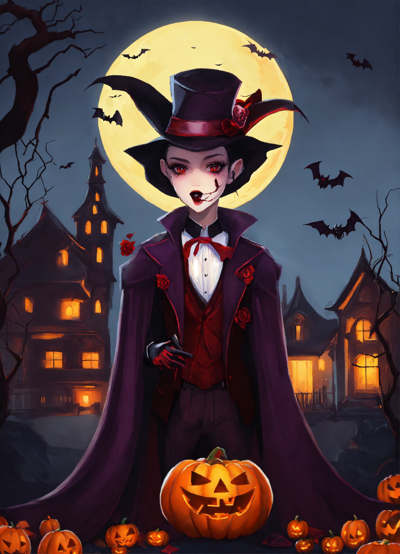 Lexica - Halloween vampire art
