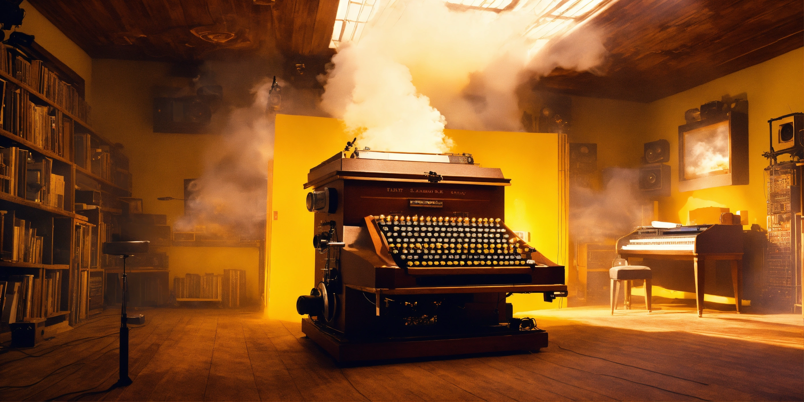 Lexica - ONE GIANT ANTIQUE TYPING MACHINE IN THE MIDDLE OF THE MUSIC ...