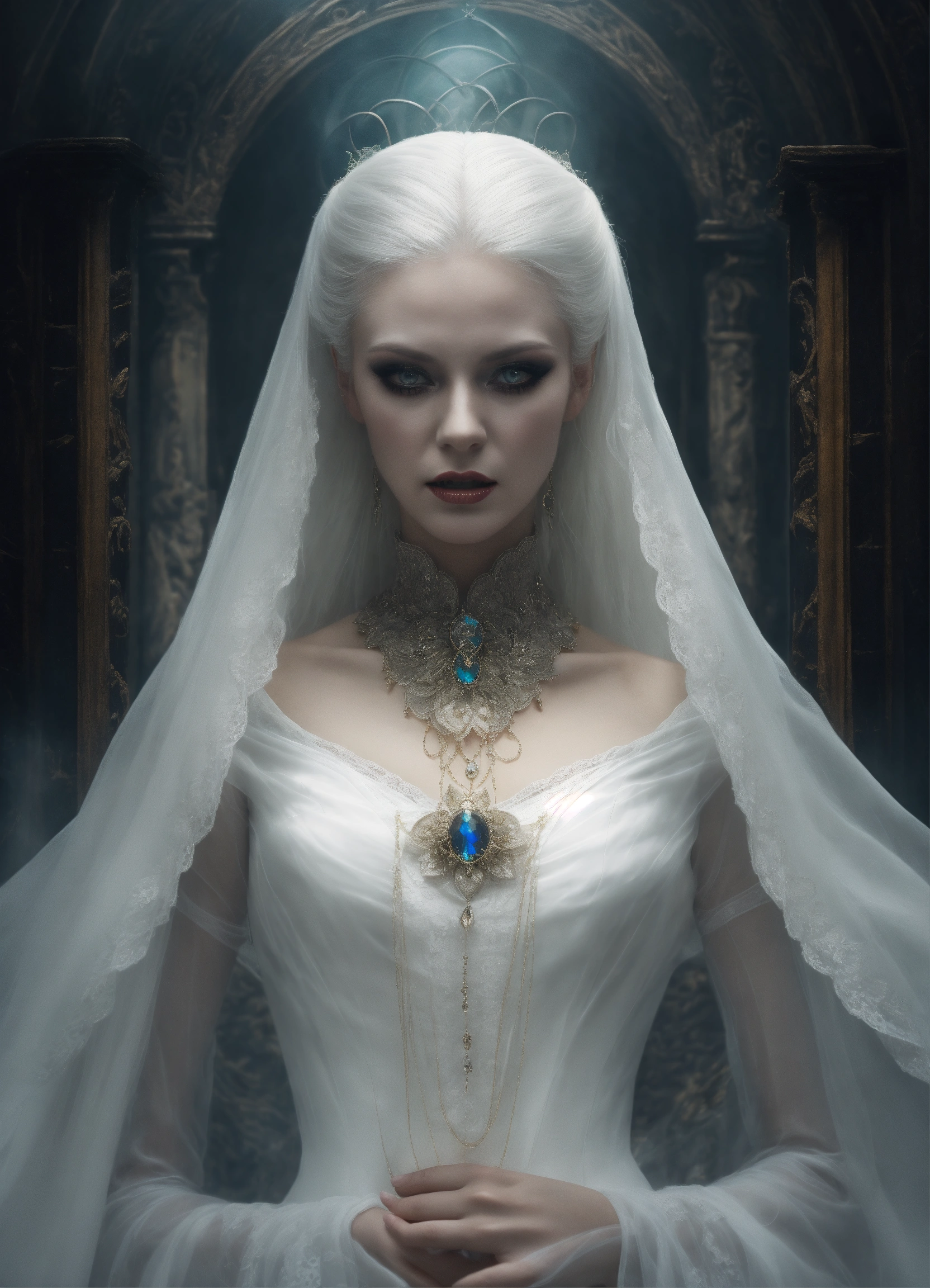 Lexica - A demonic entity woman with a sinister aura, any eyes, blind ...