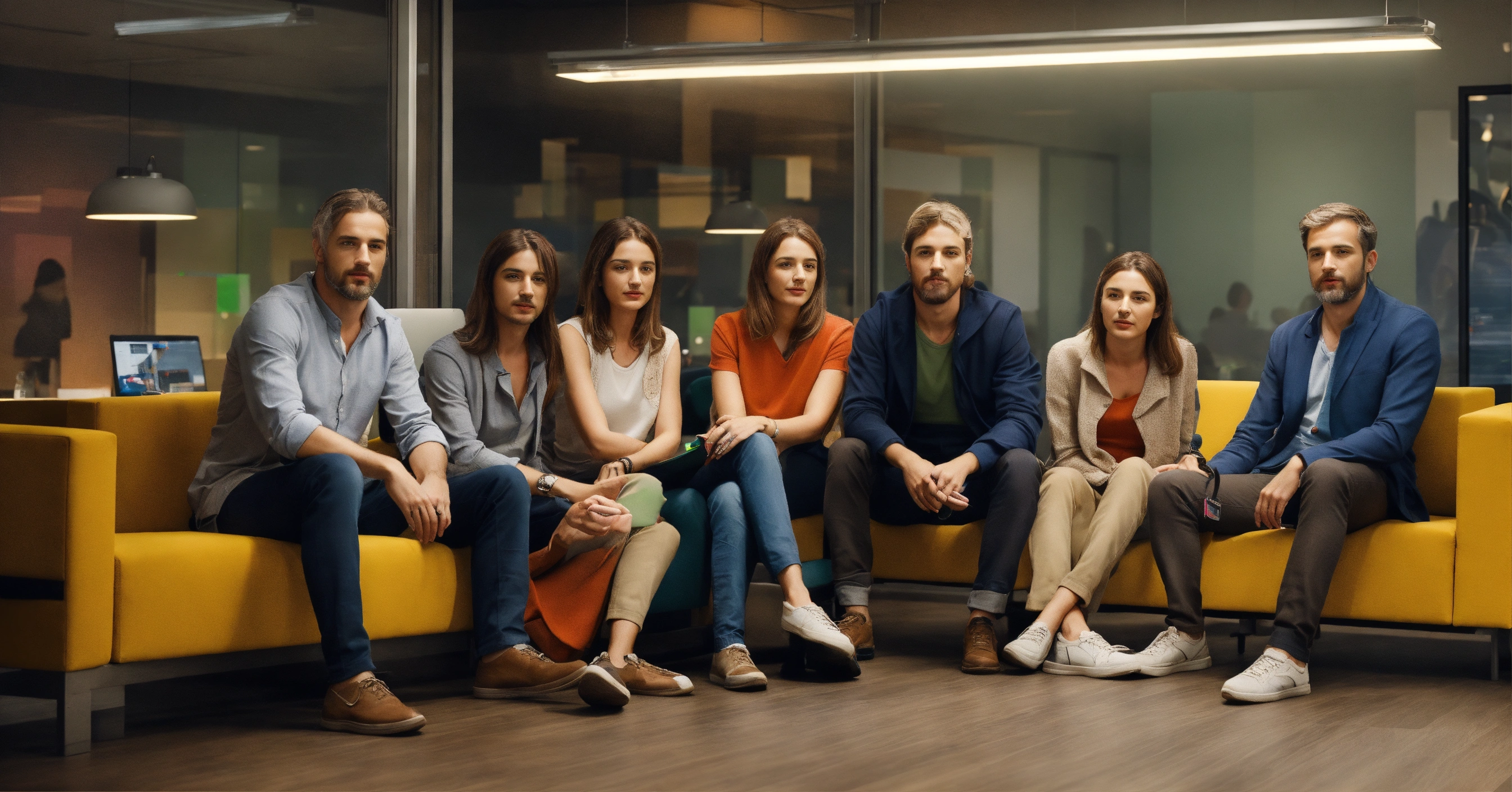 Lexica - Ultra realistic group of a team of 5 english looking men and ...