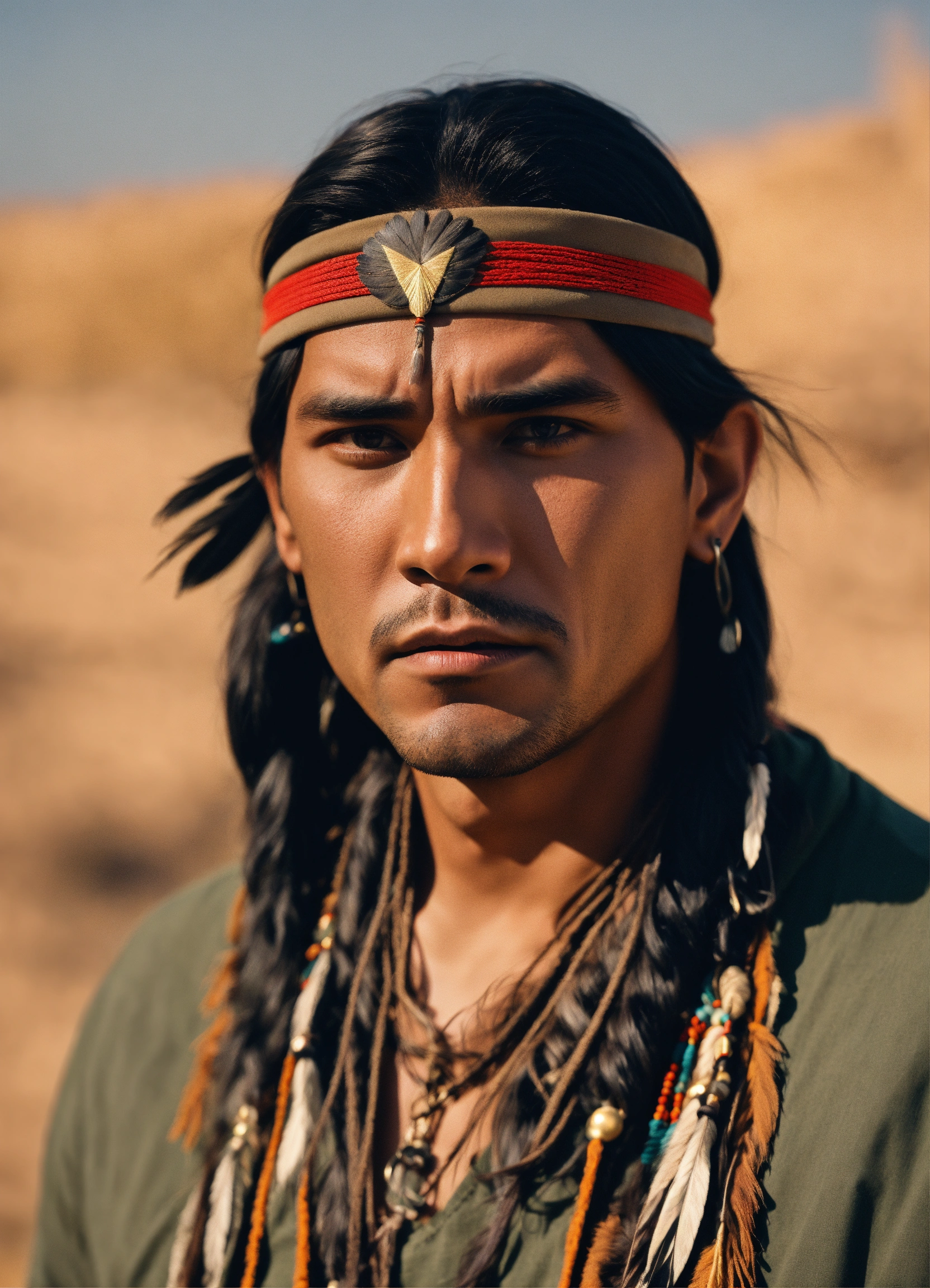 Lexica - Native american National Park man scare expressive no shadow ...