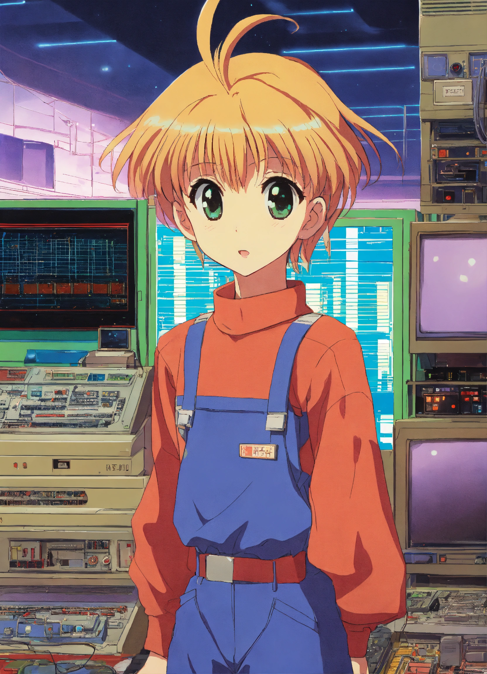 Lexica - Promotion for a semiconductor. 90s style anime.