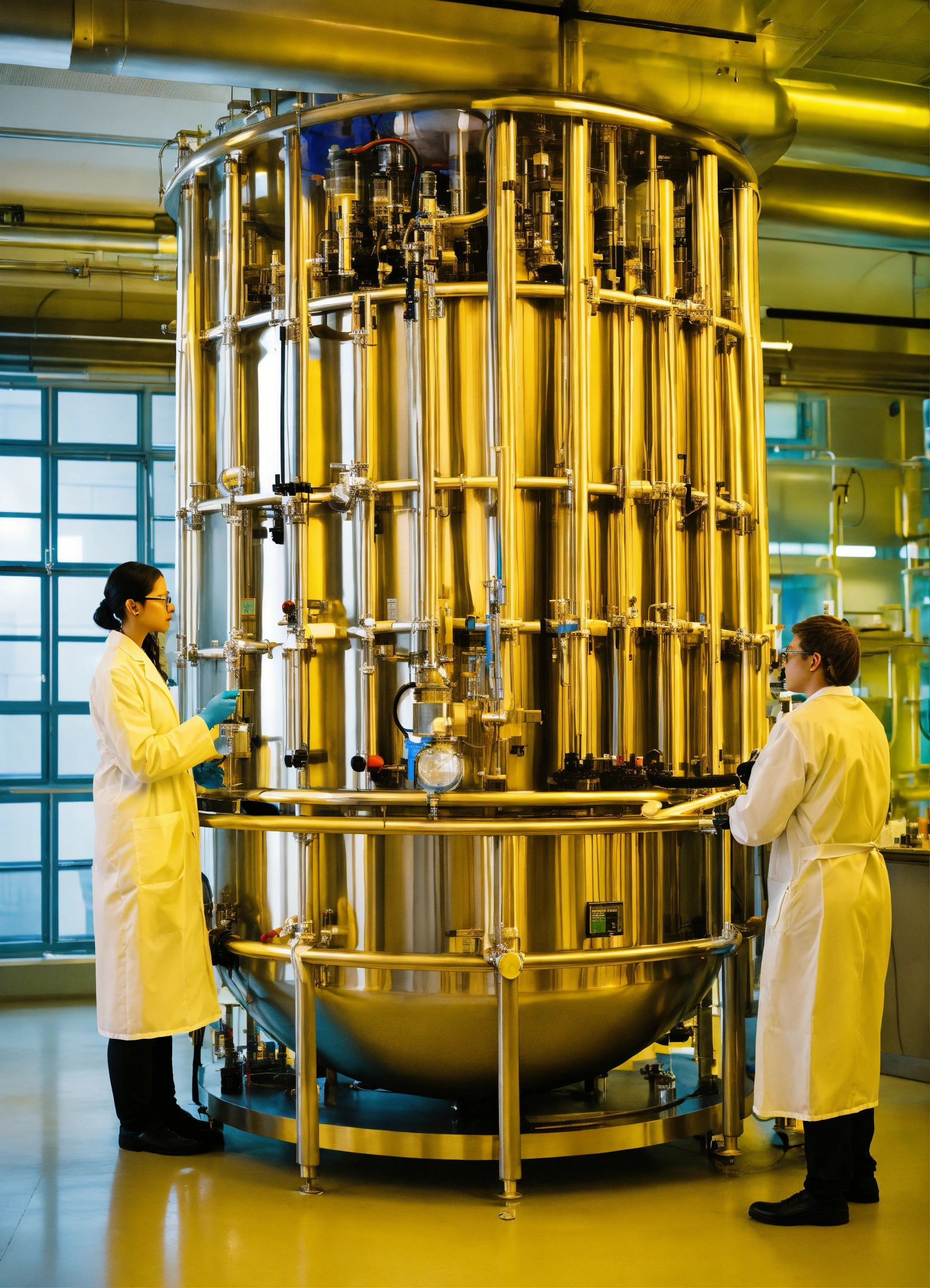 Lexica - Stainless steel vessel sirred tank bioreactor with many tubes ...
