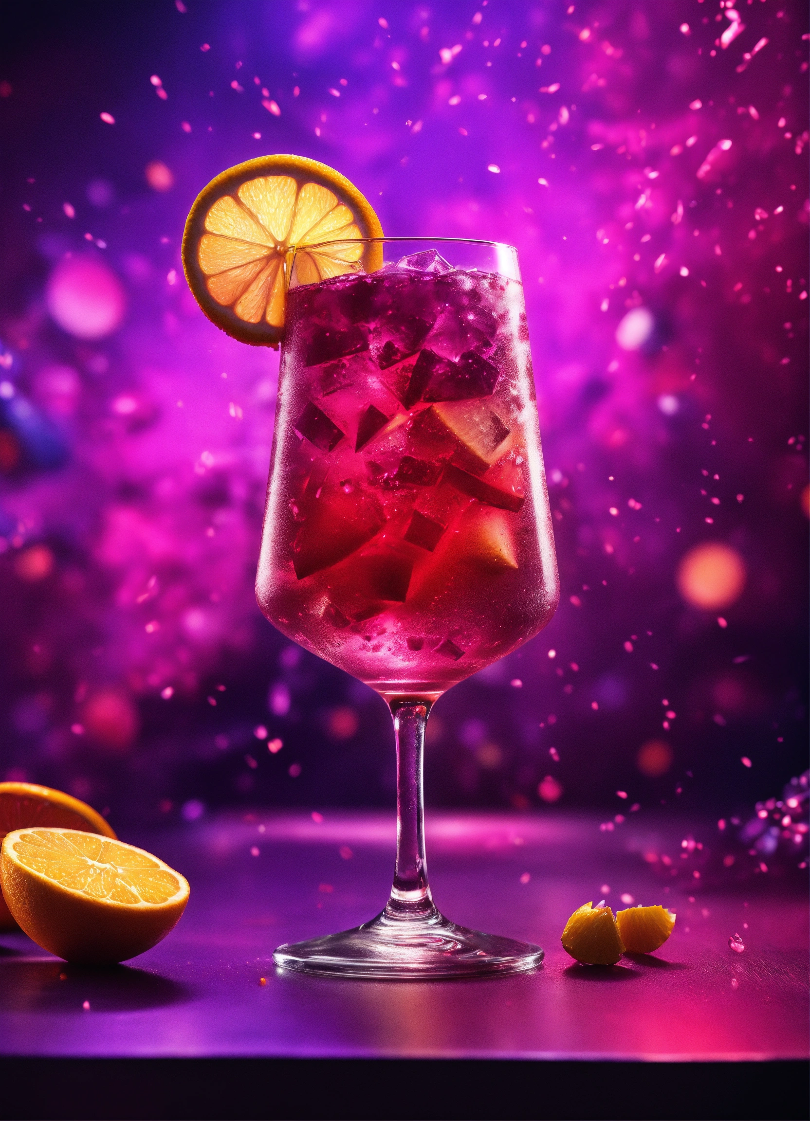 Lexica - Vibrant glowing purple drink, in the style of a product hero ...