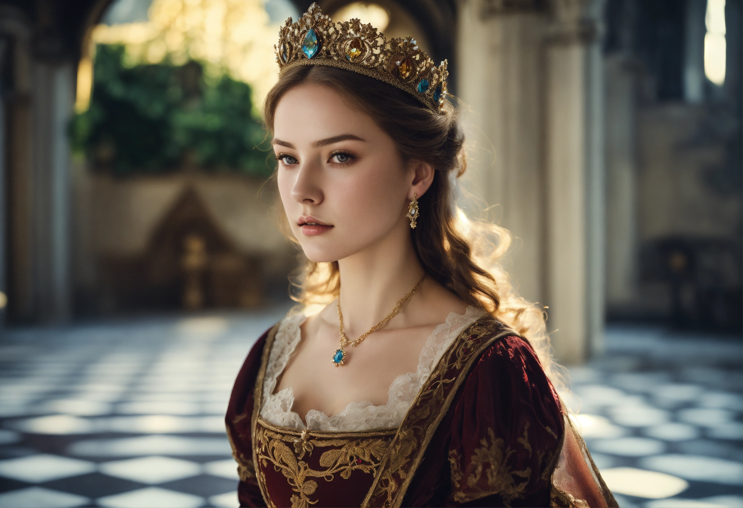 Lexica - Fine art portrait photography, medieval setting, full body ...