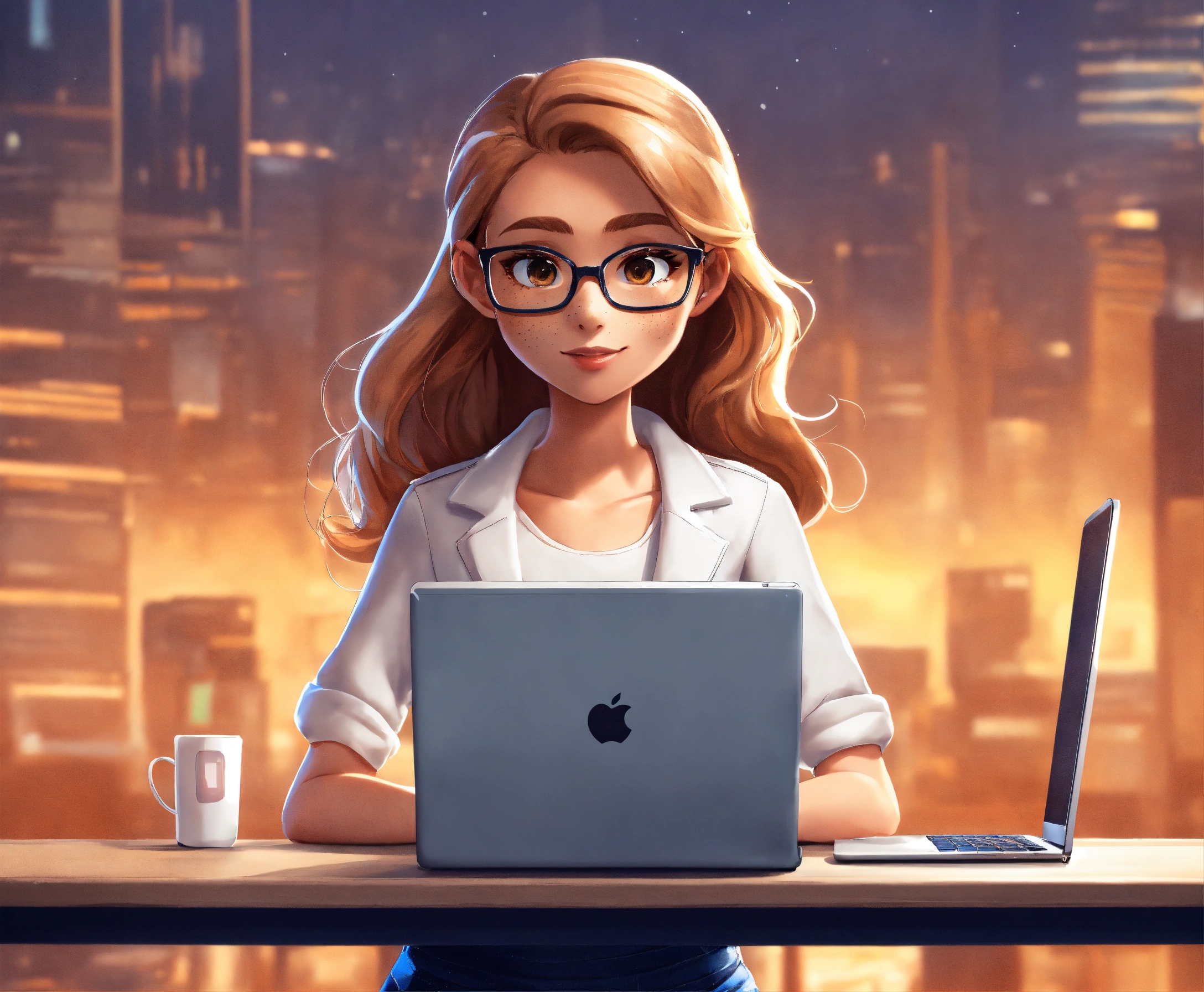 Lexica - A white intelligent, attractive female cartoon character. you ...