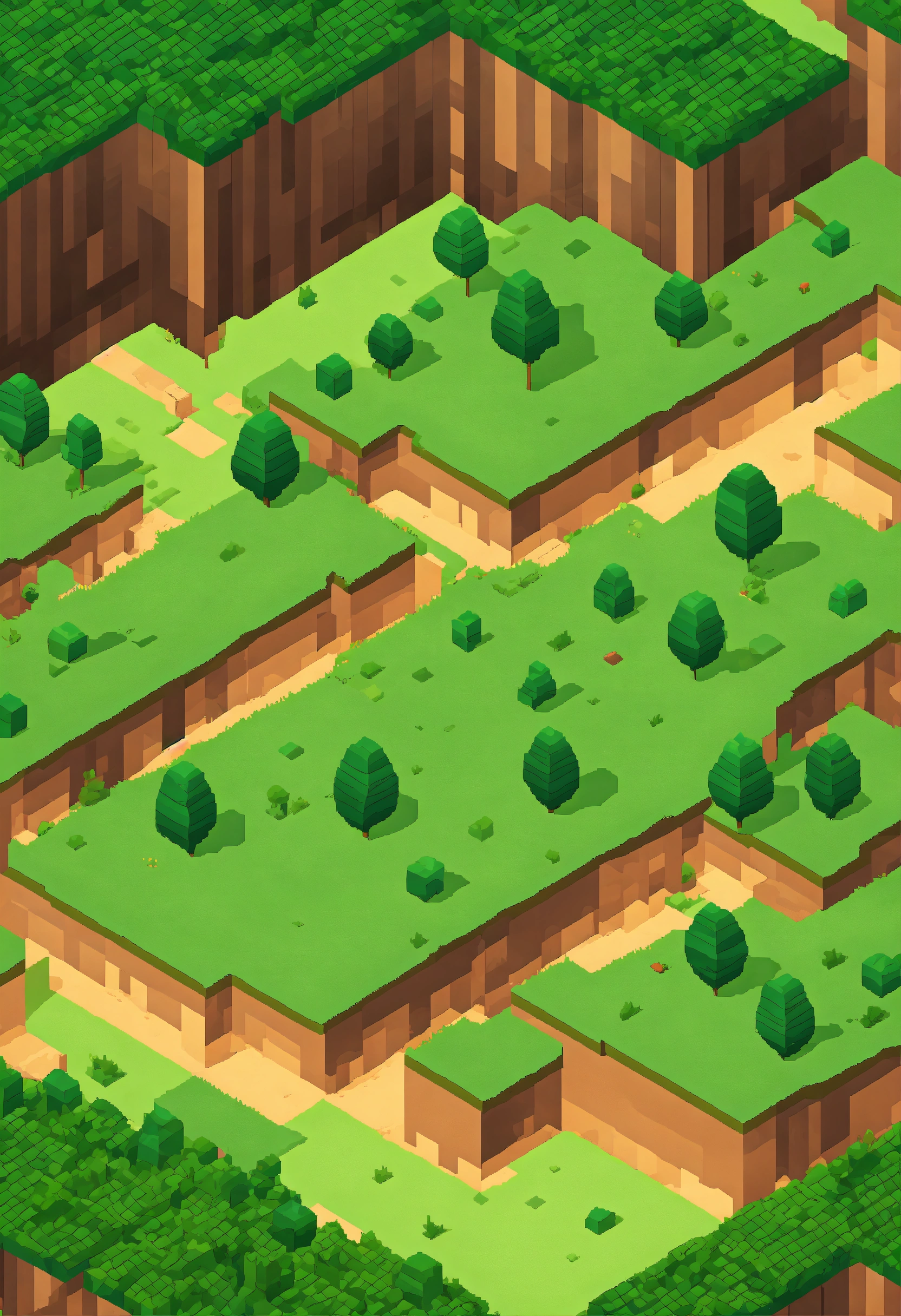 Lexica - Simple pixel 2d flat empty plain dirt grassy landscape from ...