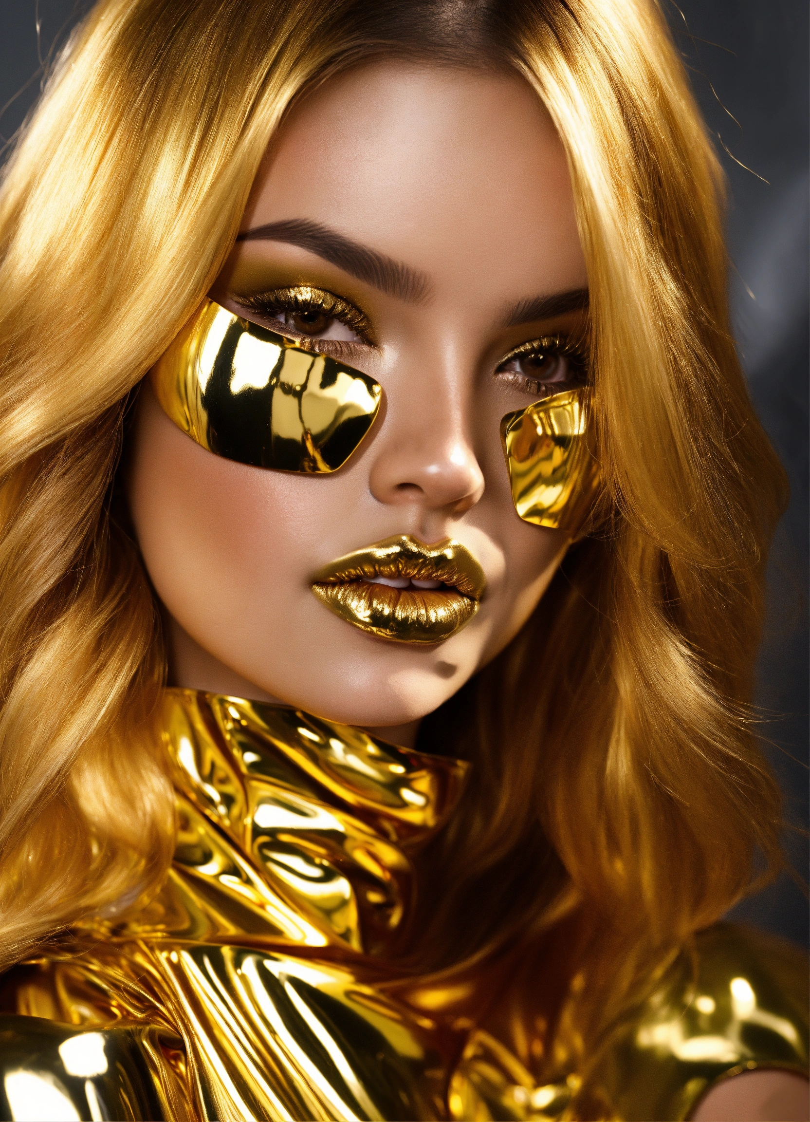 Lexica - Clear Glossy Metallic Clear Plastic Outfit, Glossy Metallic ...