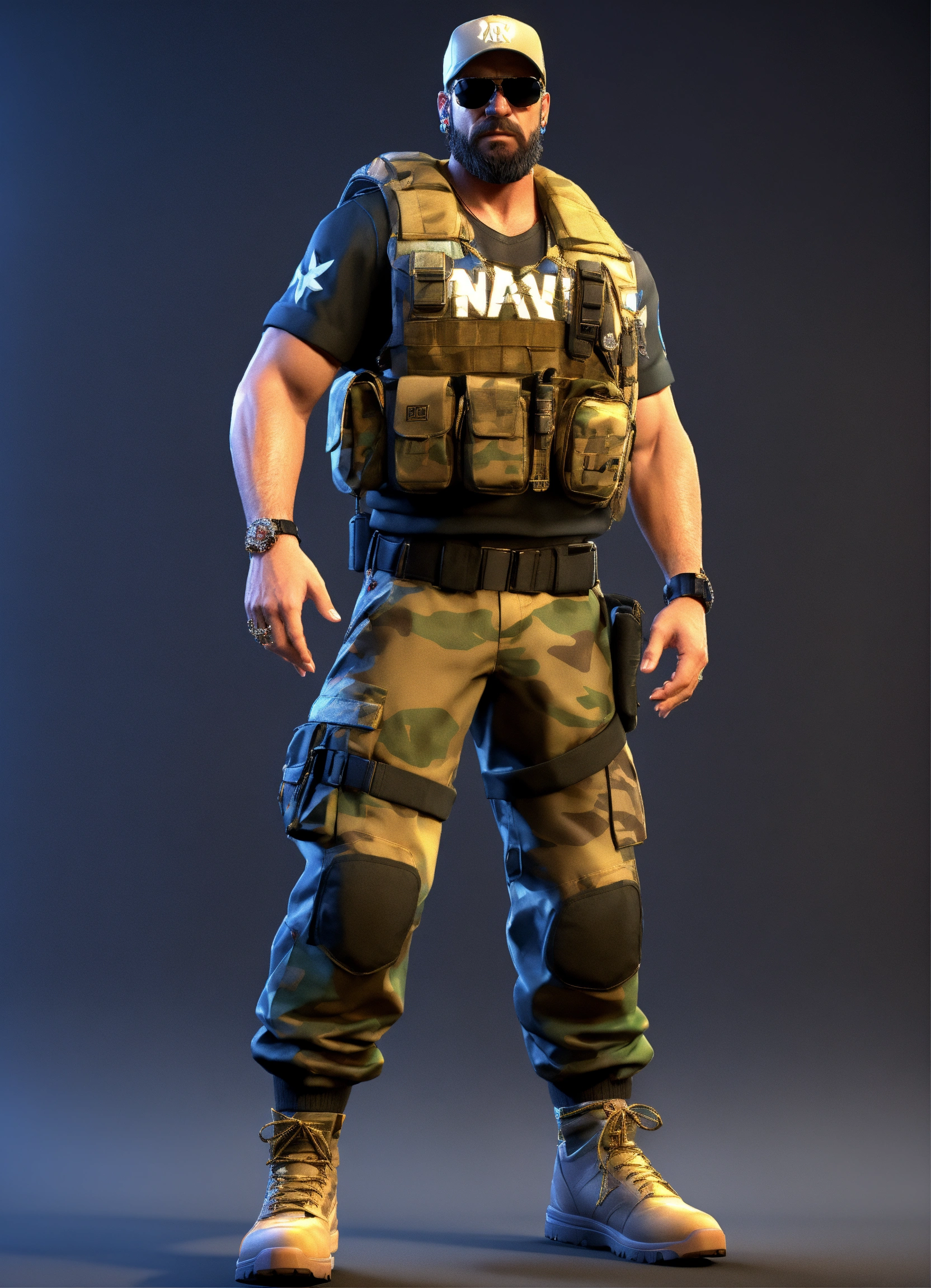 Lexica - 3D model, Captain Price from Modern Warfare dressed in trendy ...