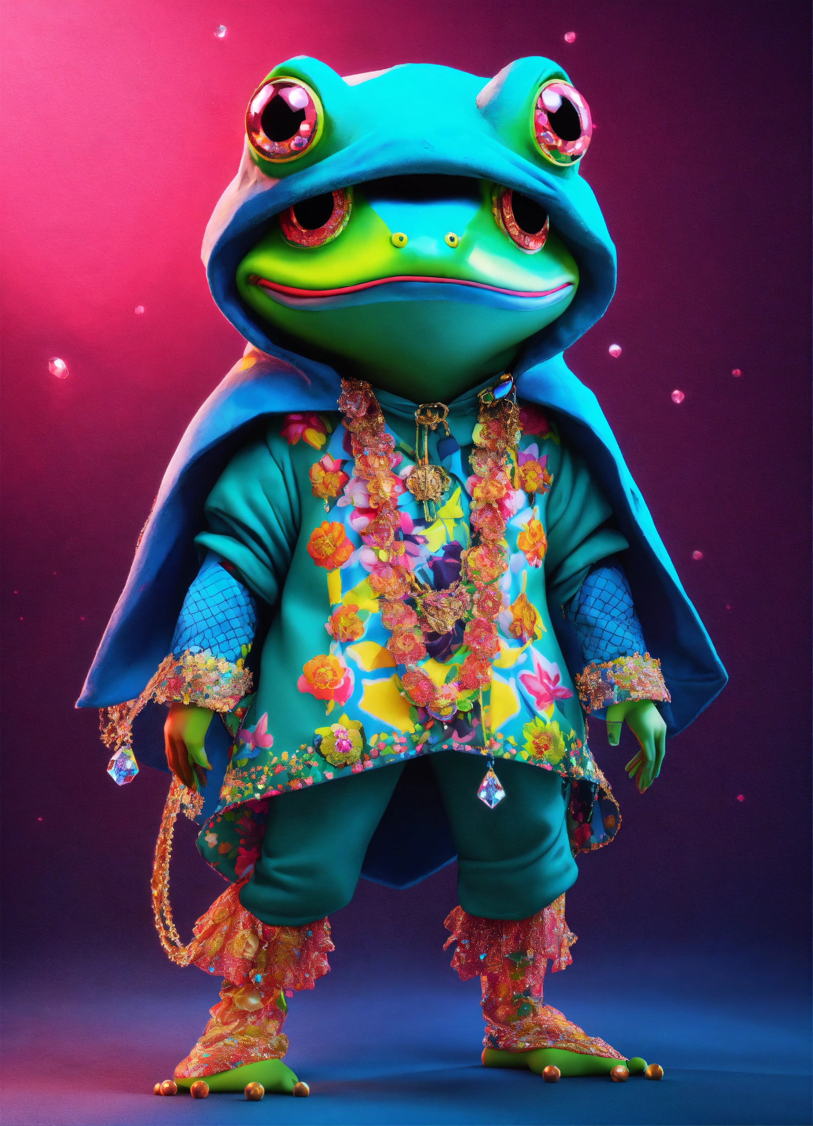 Lexica - Photorealistic Fashion Full body portrait A toad made out of ...